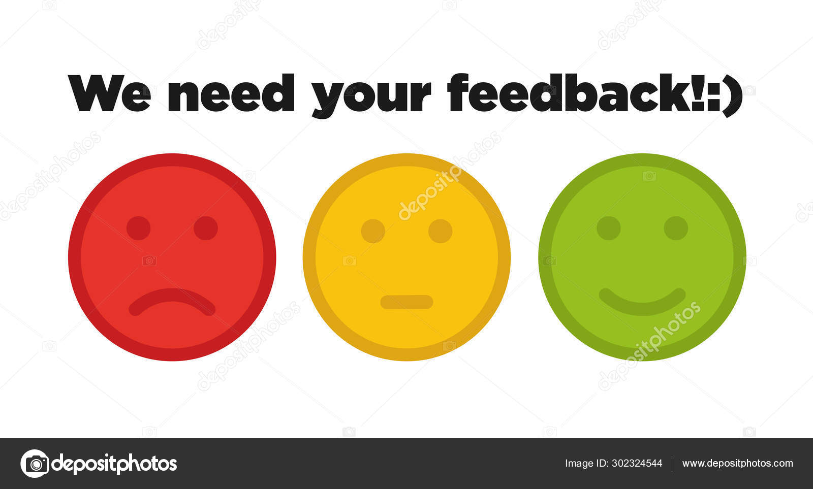 Colorful emotion smiles from feedback. Emoticons element Stock Vector ...