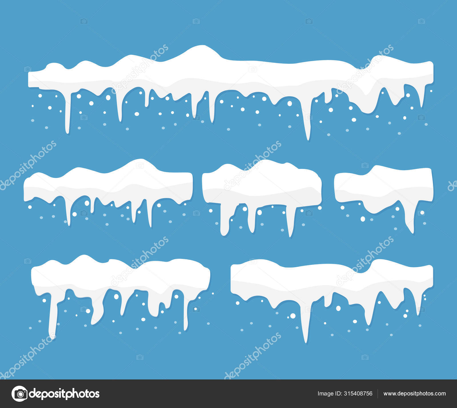 Snow texture design set. vector illustration ⬇ Vector Image by © 4zeva ...