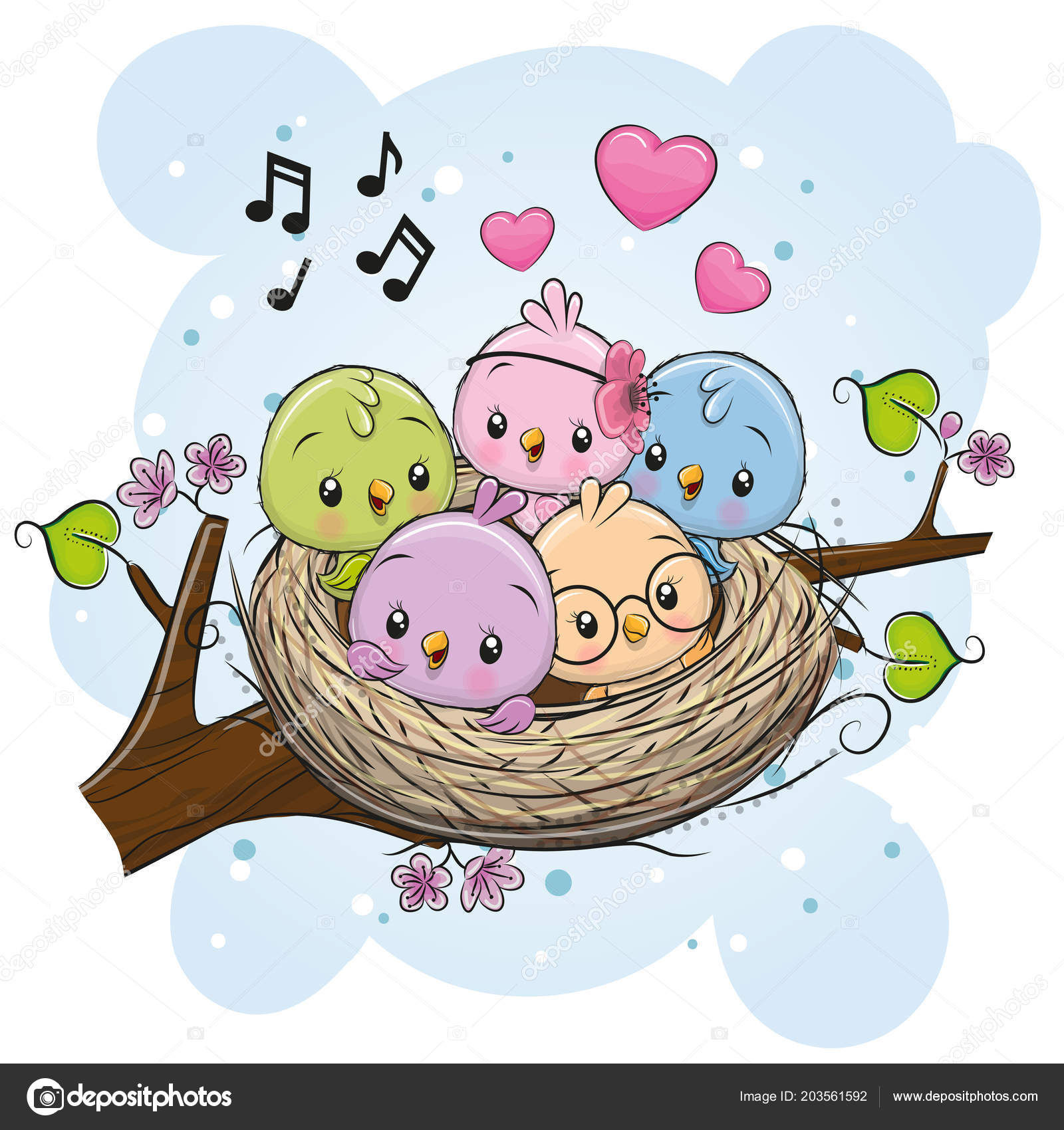 Nido Di Uccello Dei Cartoni Animati 2.005 Nido Di Uccello High Res