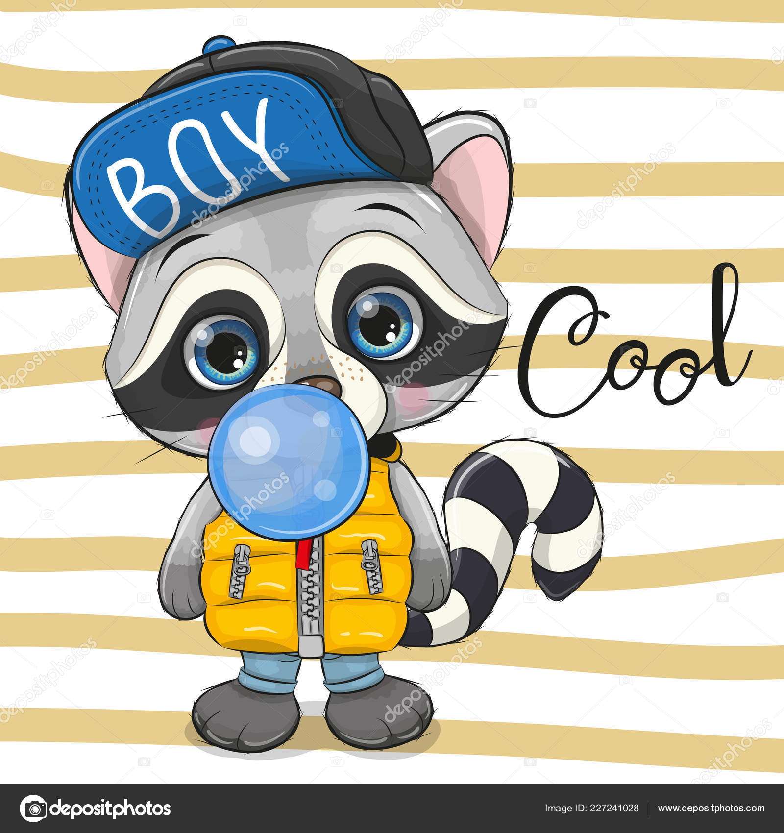 Schattige Wasbeer Cartoon