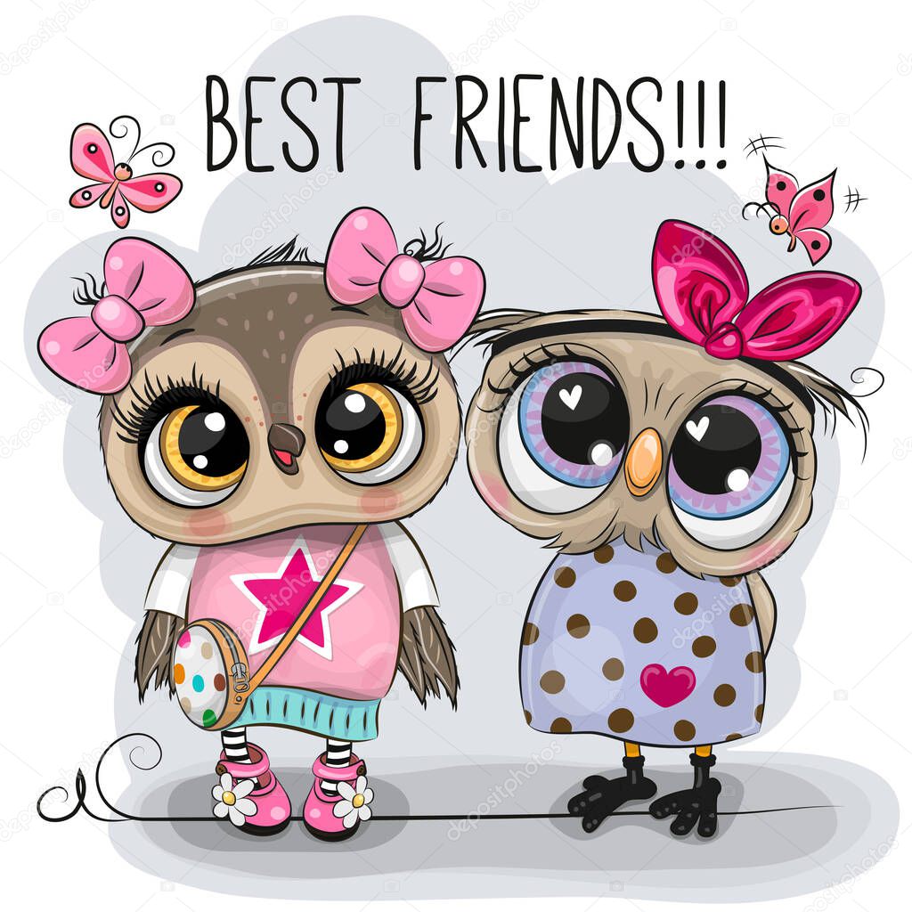 Simpatici Gufi Blu Animati Gufo Blu Immagini Vettoriali Stock Alamy