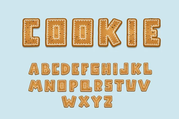 Diseño de cookies del alfabeto. Letras inglesas mayúsculas. Clip de ...