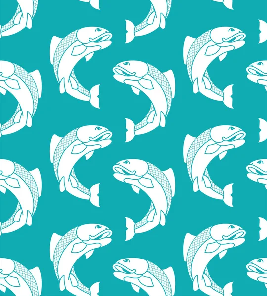 Fish Pixel Art Pattern Seamless Bit Carp Background Pixelated Vector ...