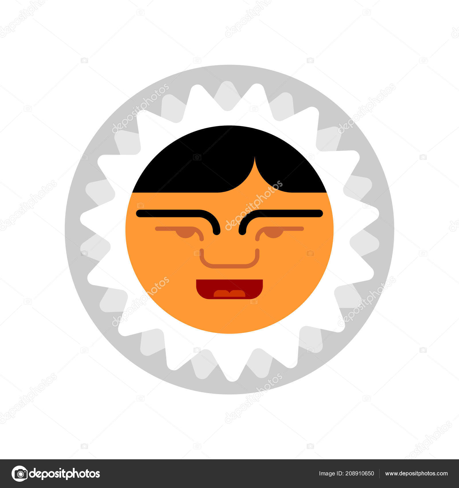 Eskimo Face Icon Inuit Head Sign Isolated Arctic Traditional Man Stock ...