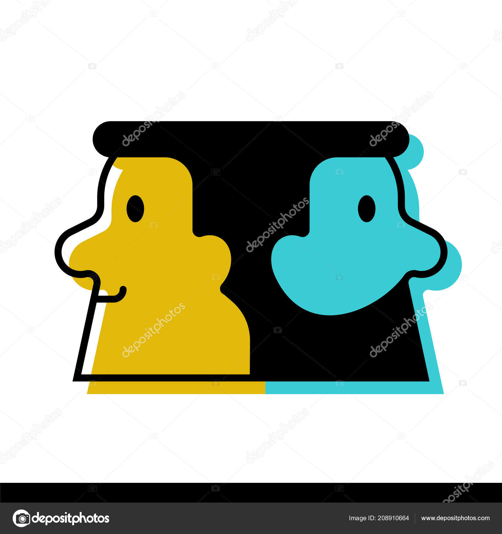 Two Faced Janus Ancient Roman God Vector Illustration Stock Vector ...