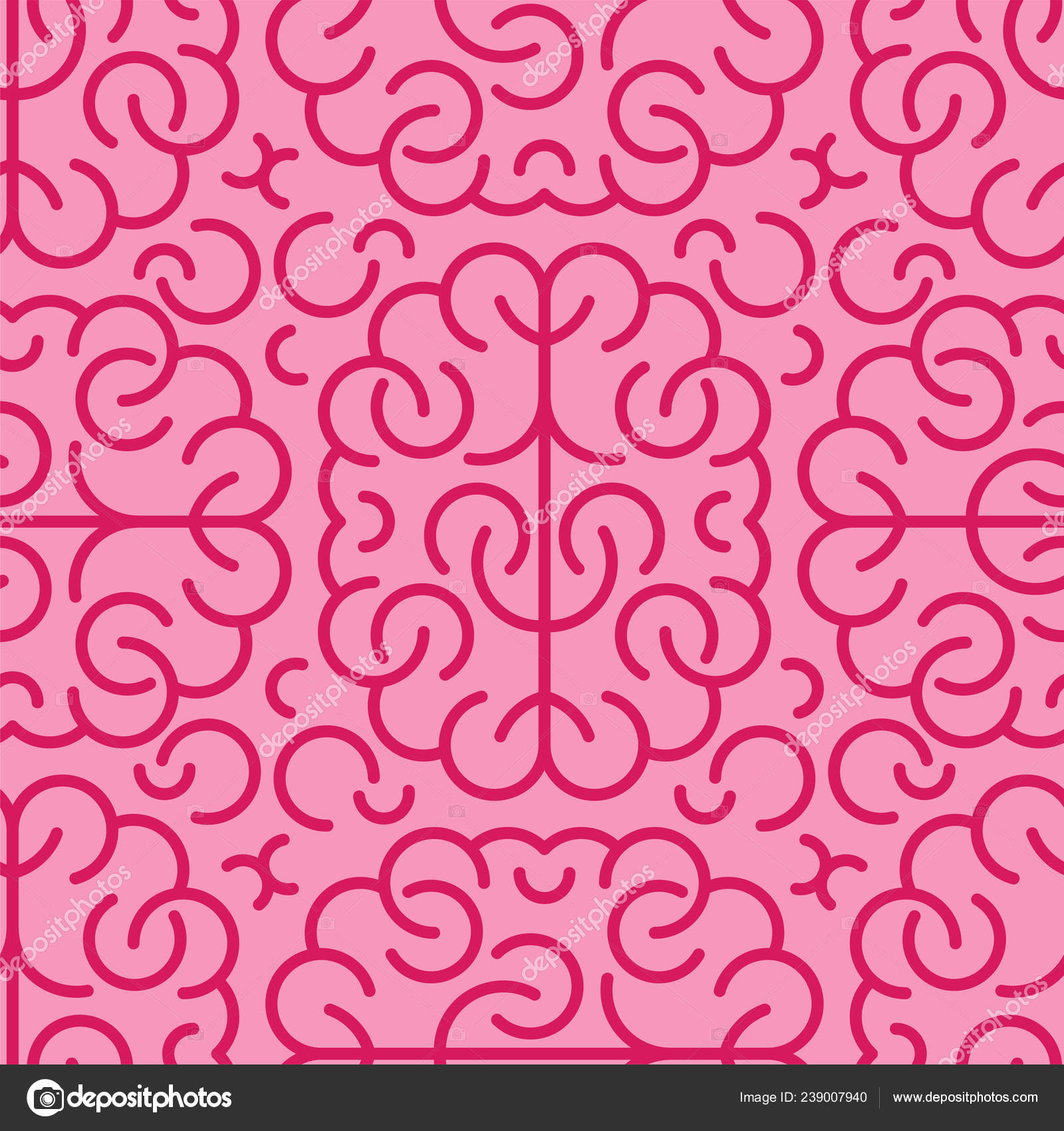 Brain Pattern Brains Background Texture Vector Illustration Stock ...