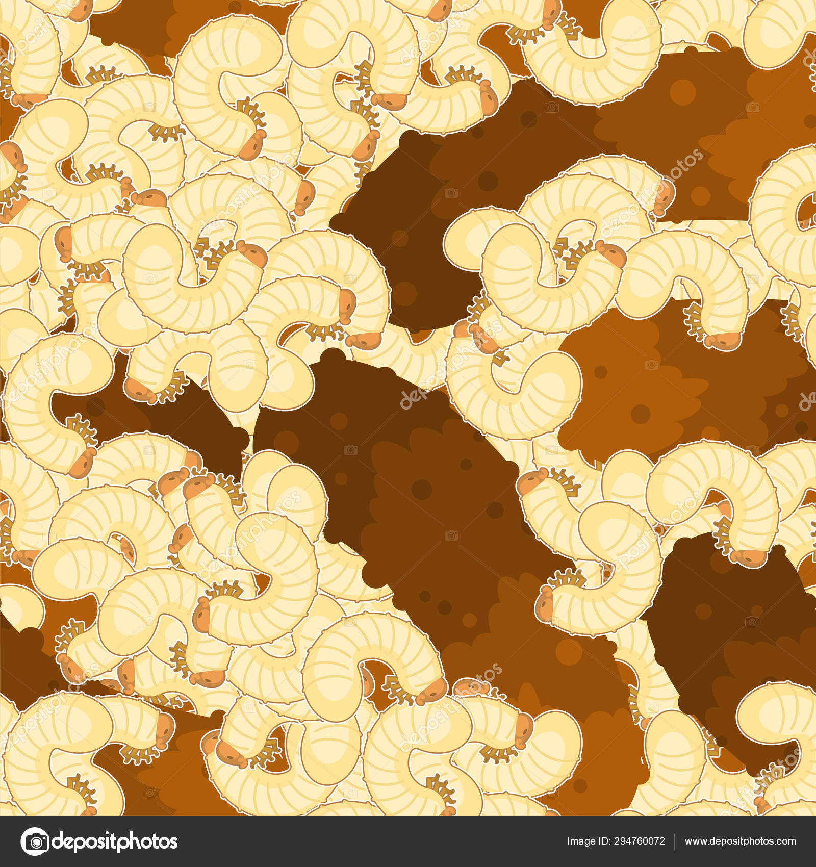 Maggot and shit background . Fly cure and turd pattern seamless. Stock ...