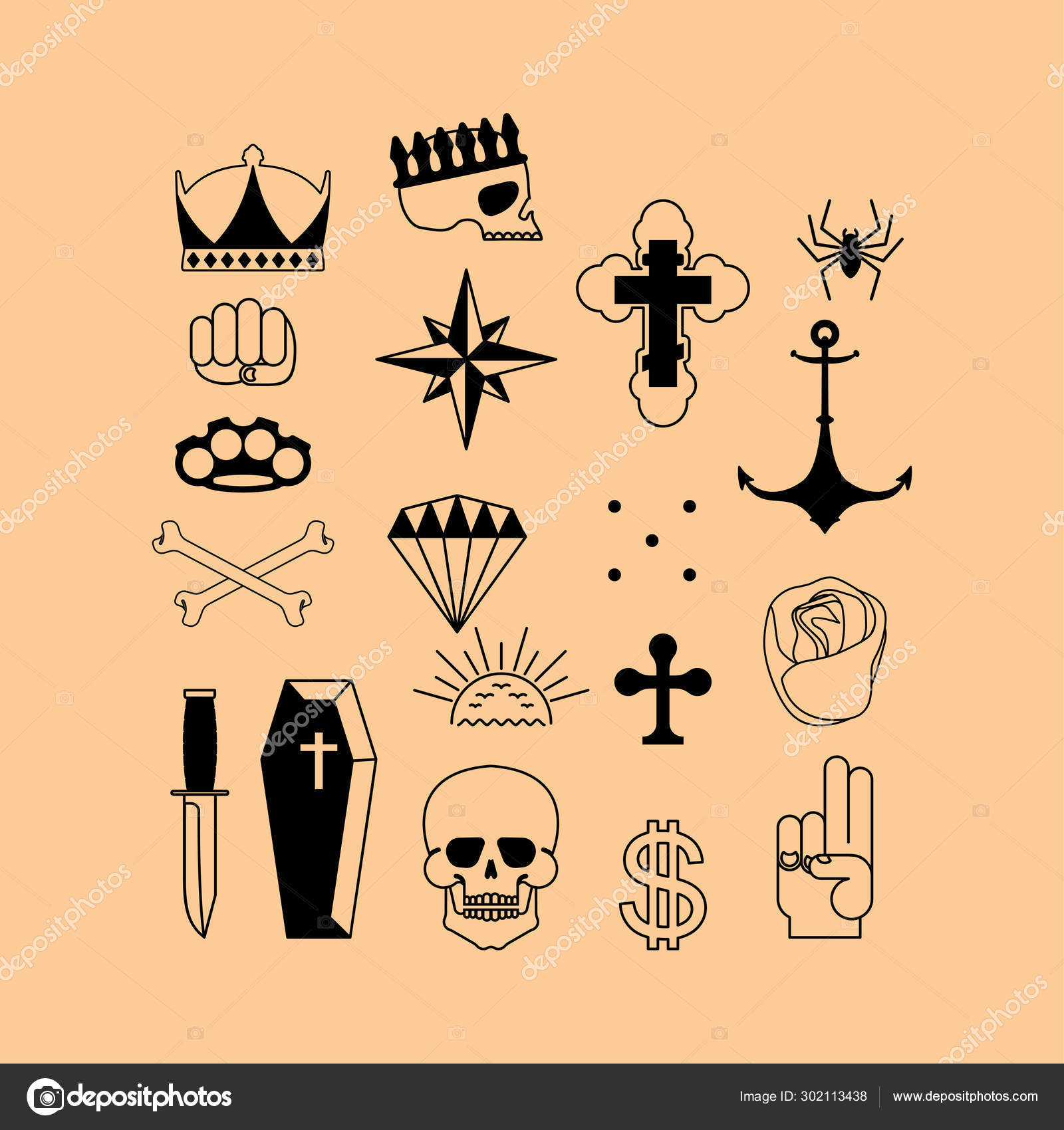 Russisches Kriminelles Tattoo