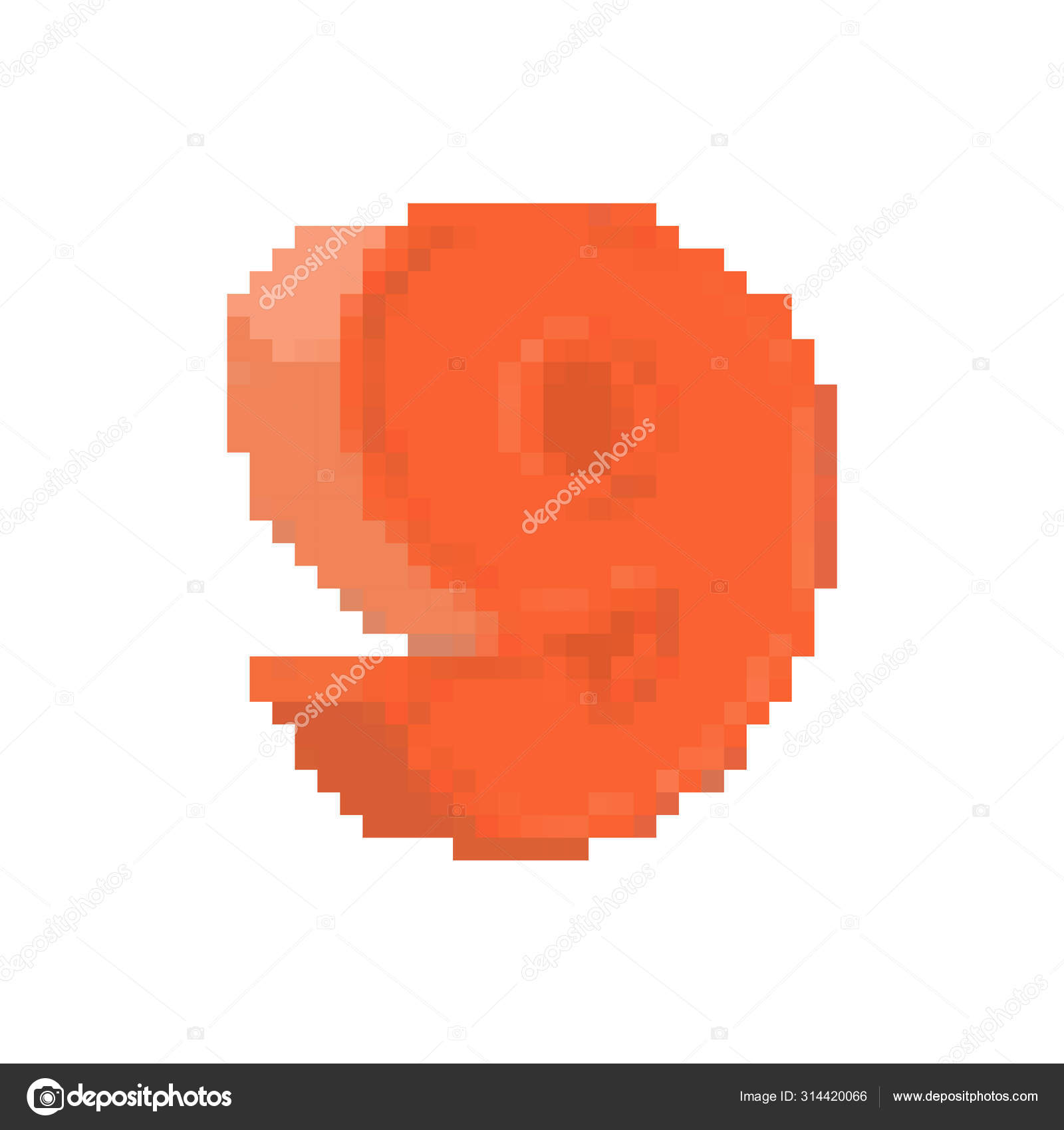 9 number pixel art. cartoon font. 8 bit Nine numeral Children al Stock ...