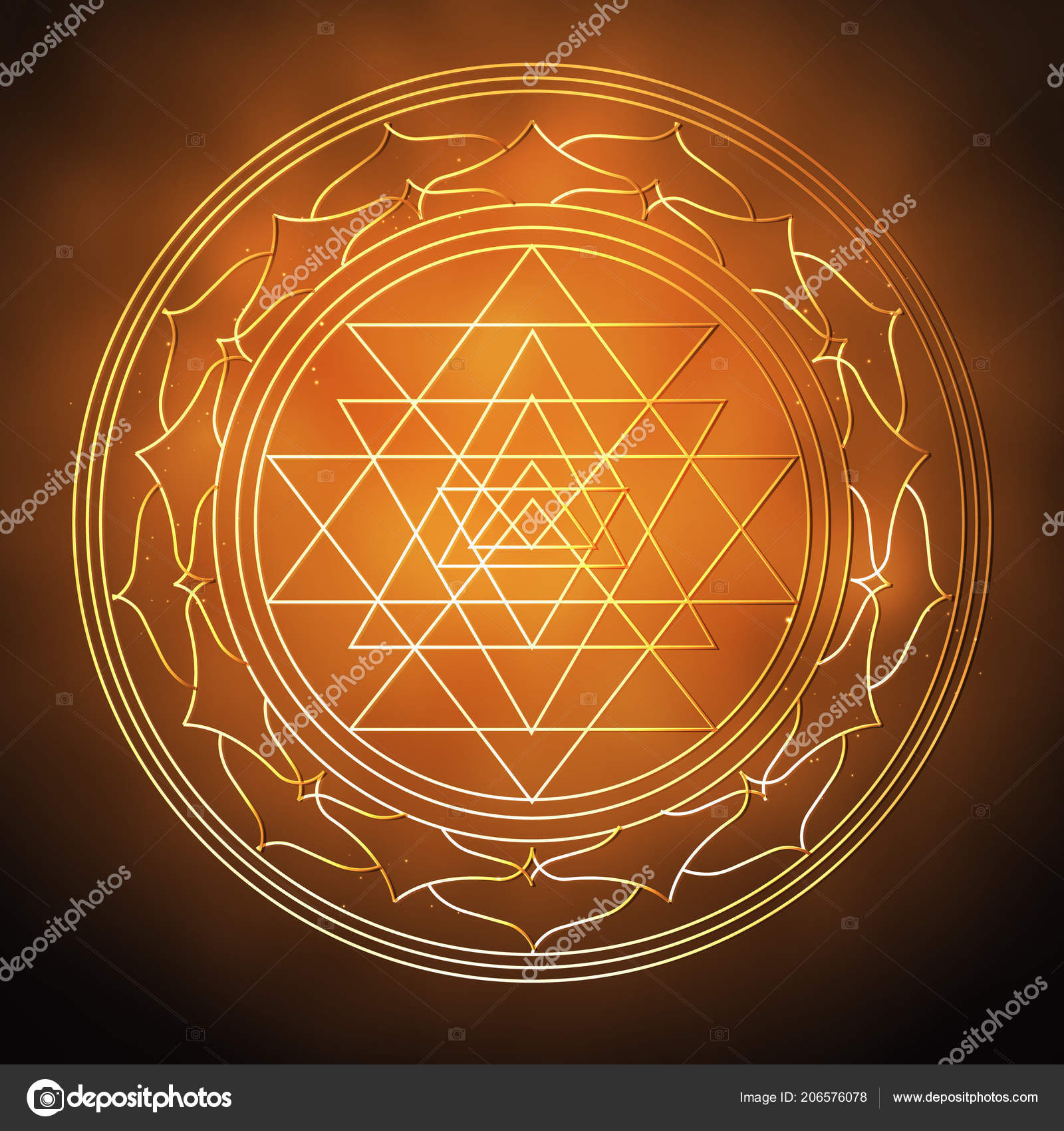 Vector Illustration Concept Religion Hinduism Symbol Hinduism — Stock ...