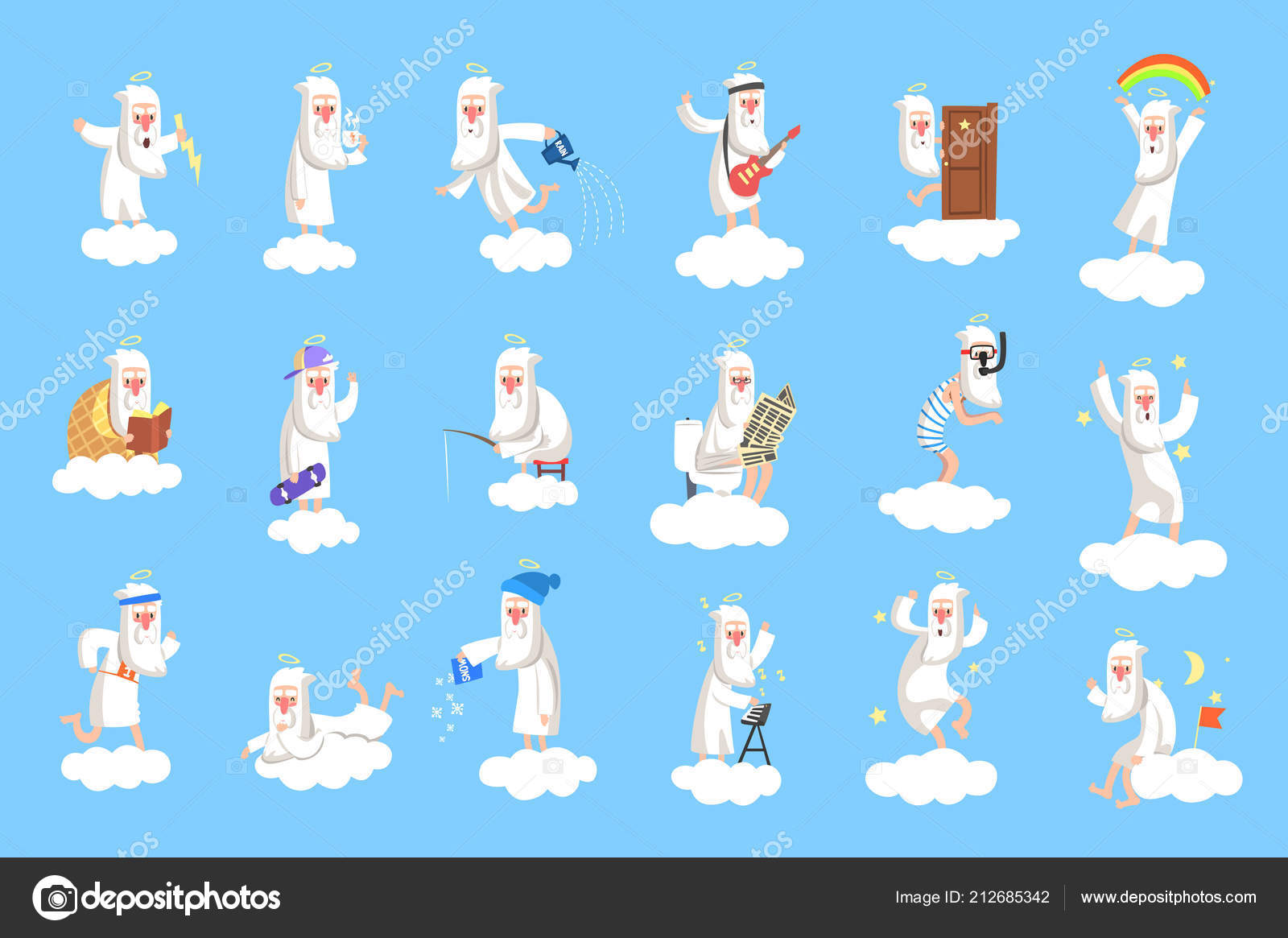 God character working days set — Stock Vector © TopVectors #212685342
