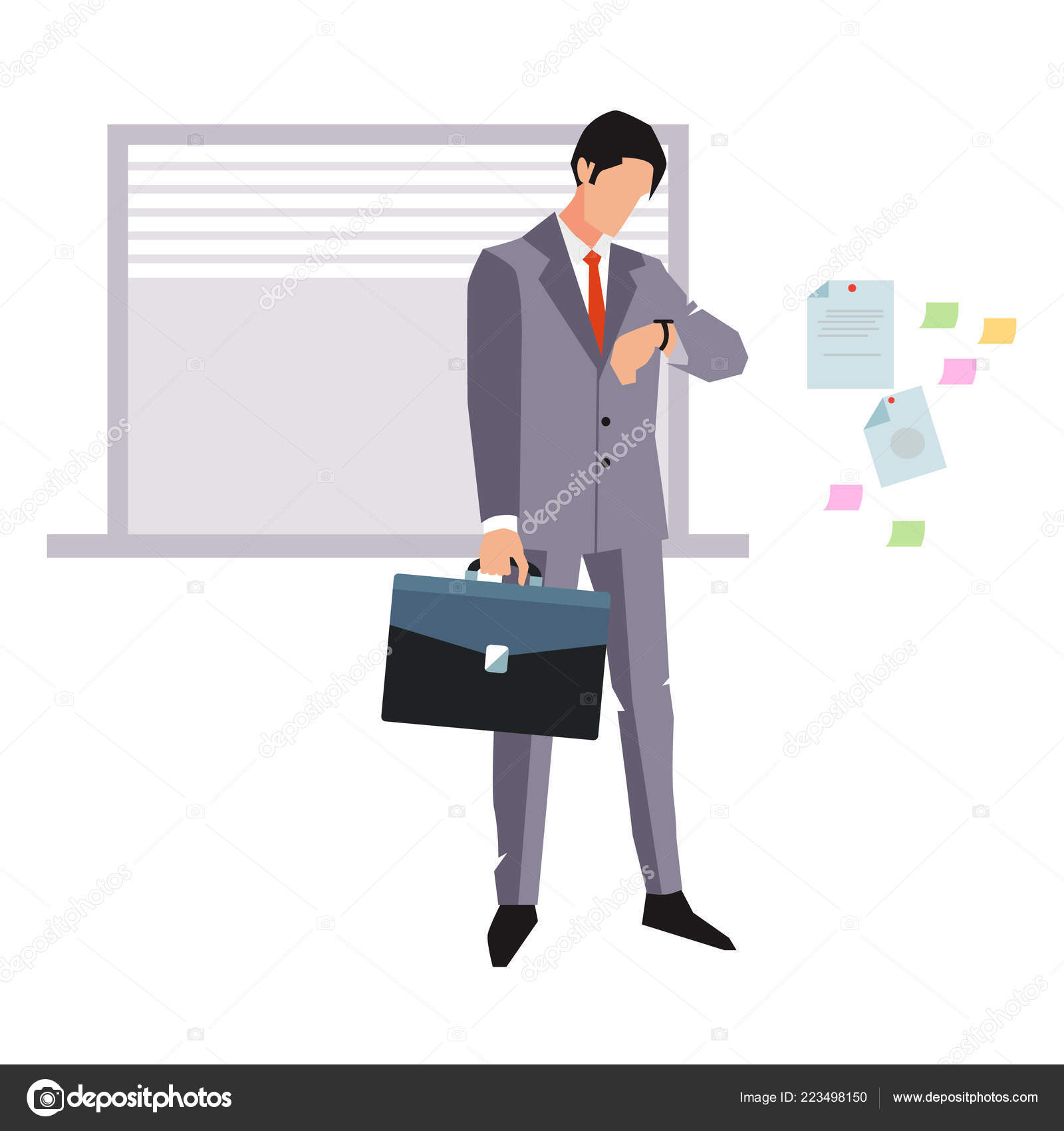 Businessman late for an appointment Stock Vector Image by ©TopVectors ...