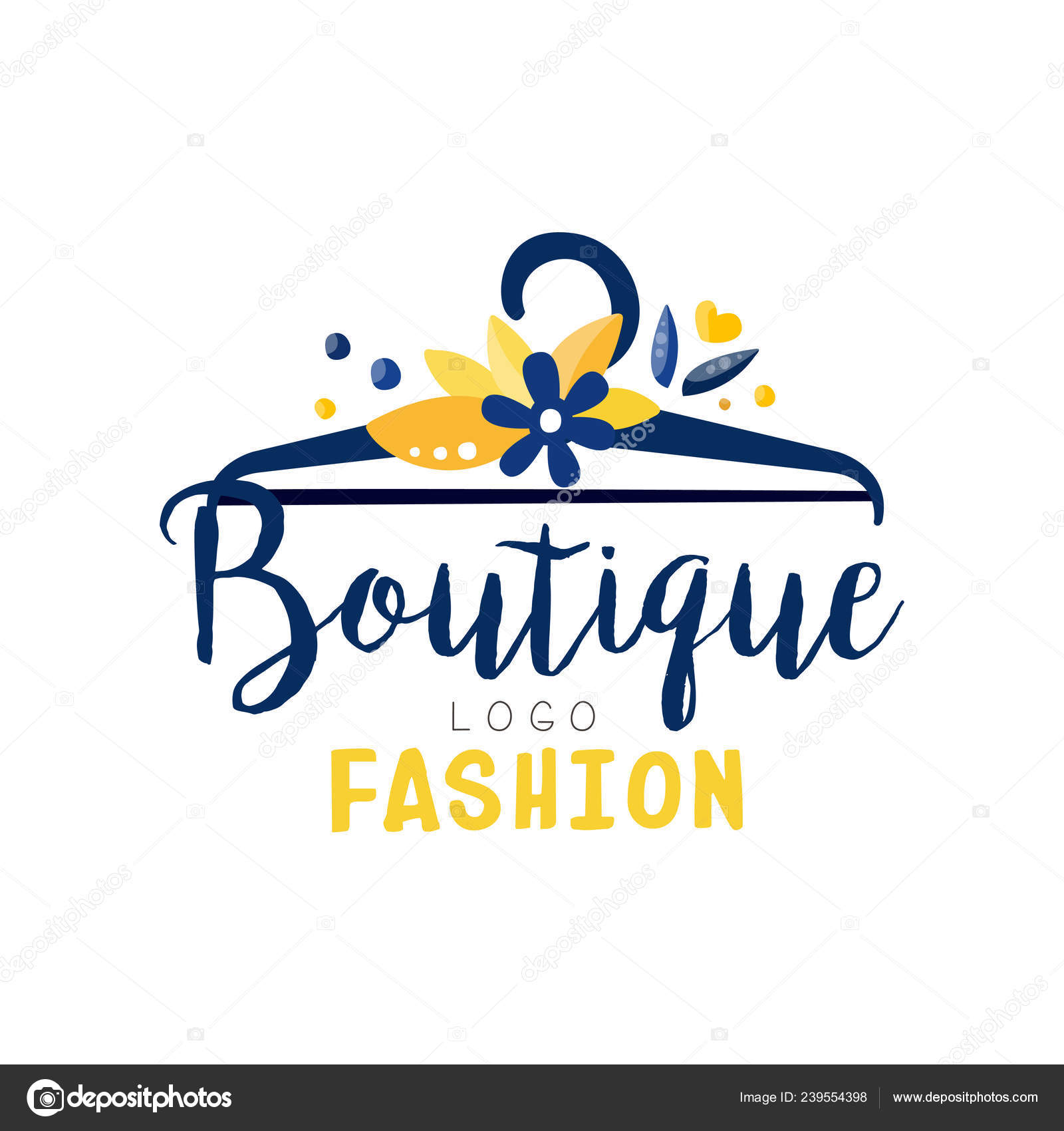 Logo butik fashion, toko pakaian, label kreatif pakaian vector ...