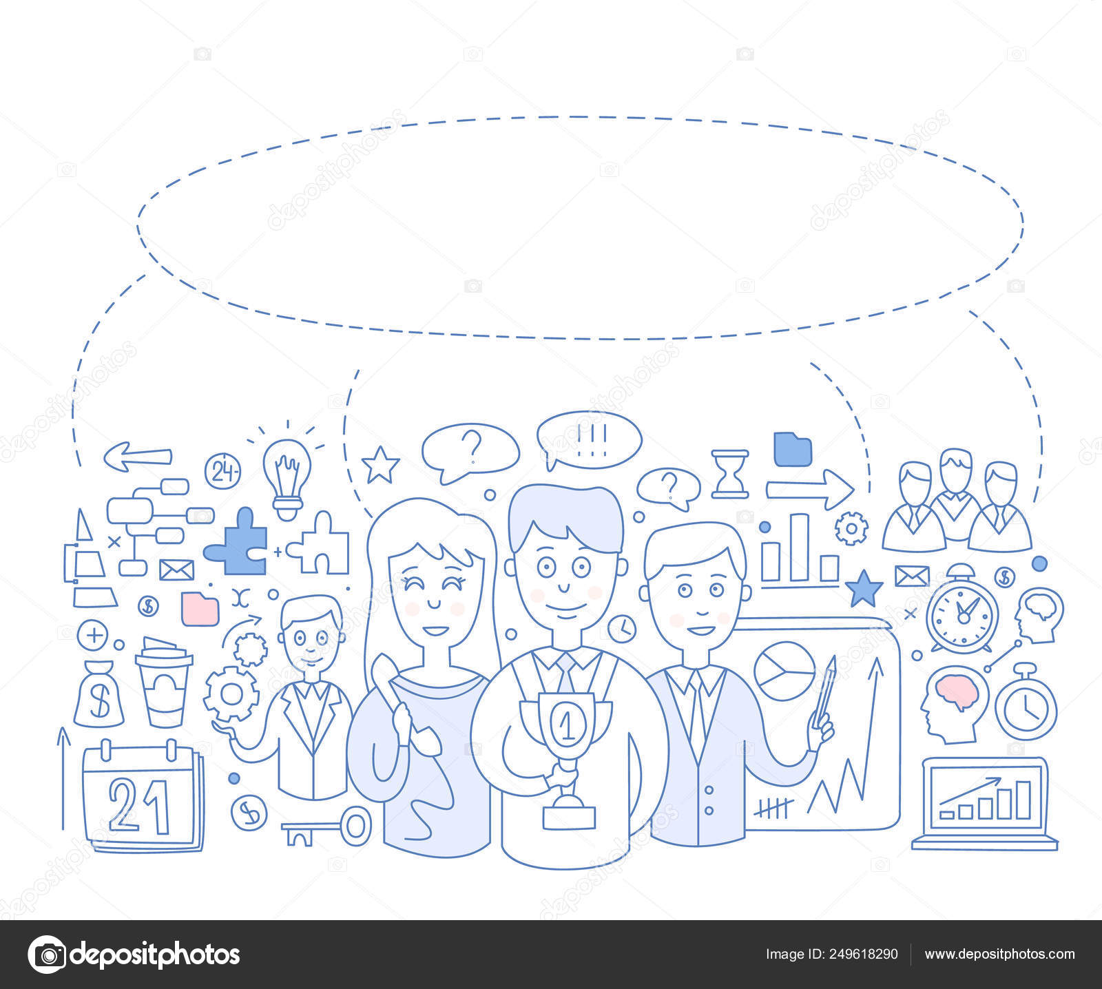 Teamwork Infographics Vector Illustration Stock Vector Image by ...