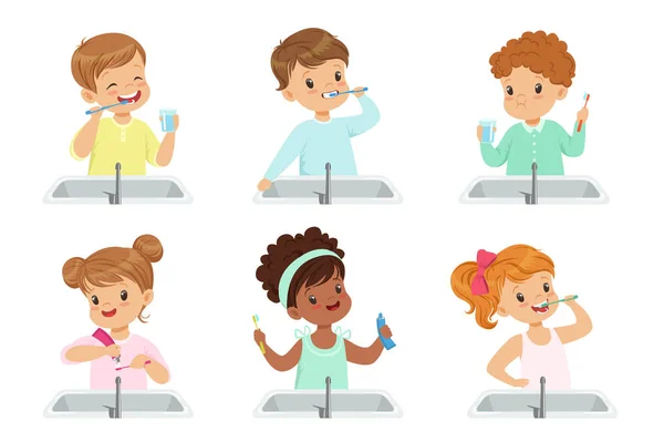 Daily Routine Activities Kids Cute Girl Routines Kids Daily Routine ...