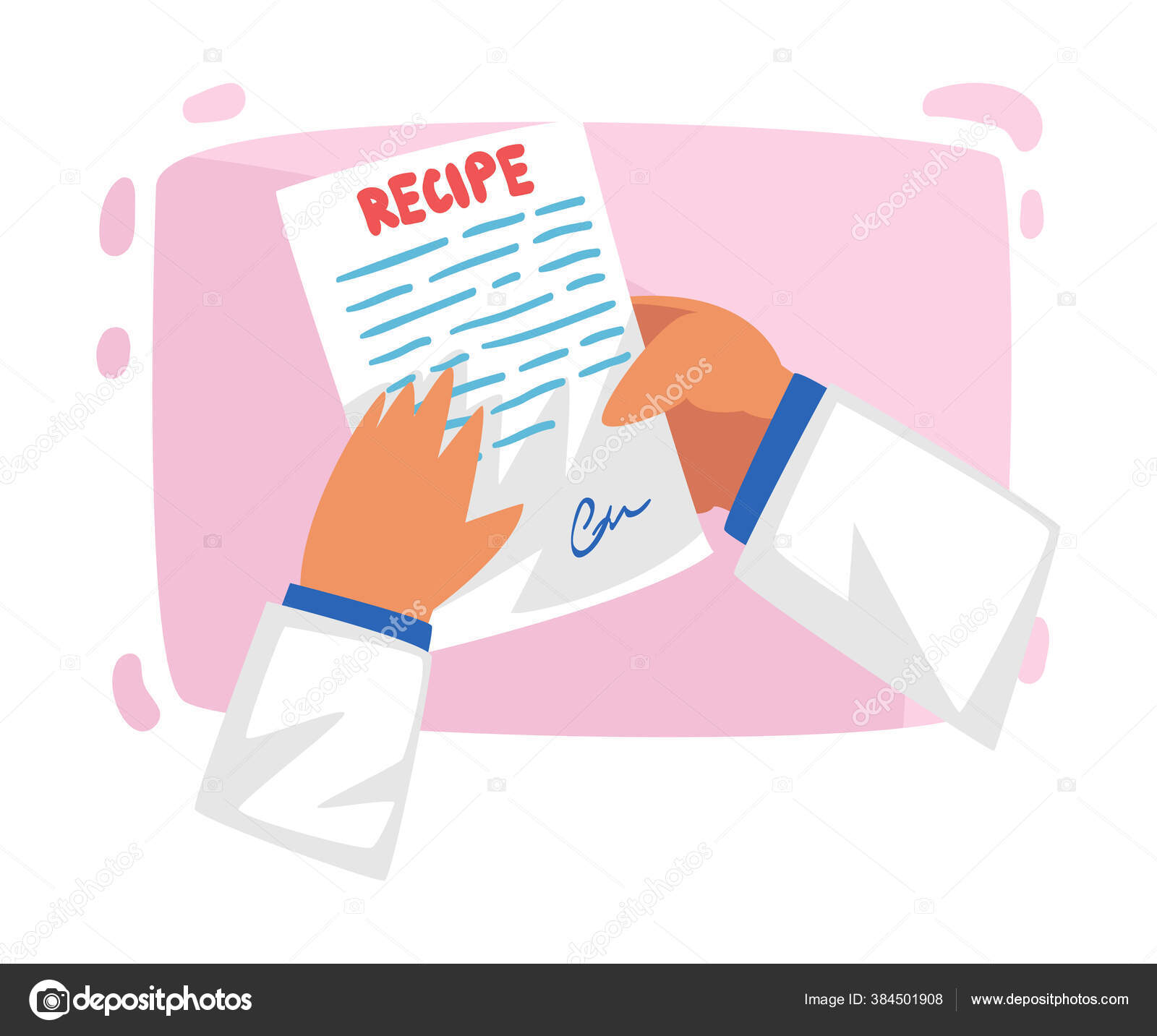 Doctor Holding Recipe Blank, Medical Prescription, Diagnosis Document ...