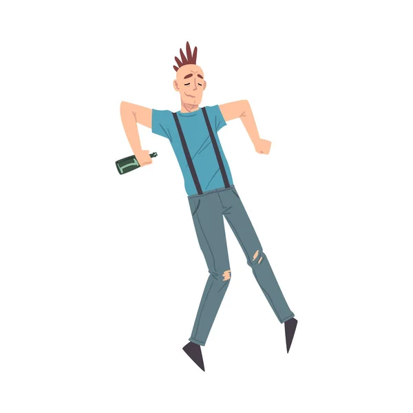 One Caucasian Man Runner Jogger Running Jogging Vector Illustration ...