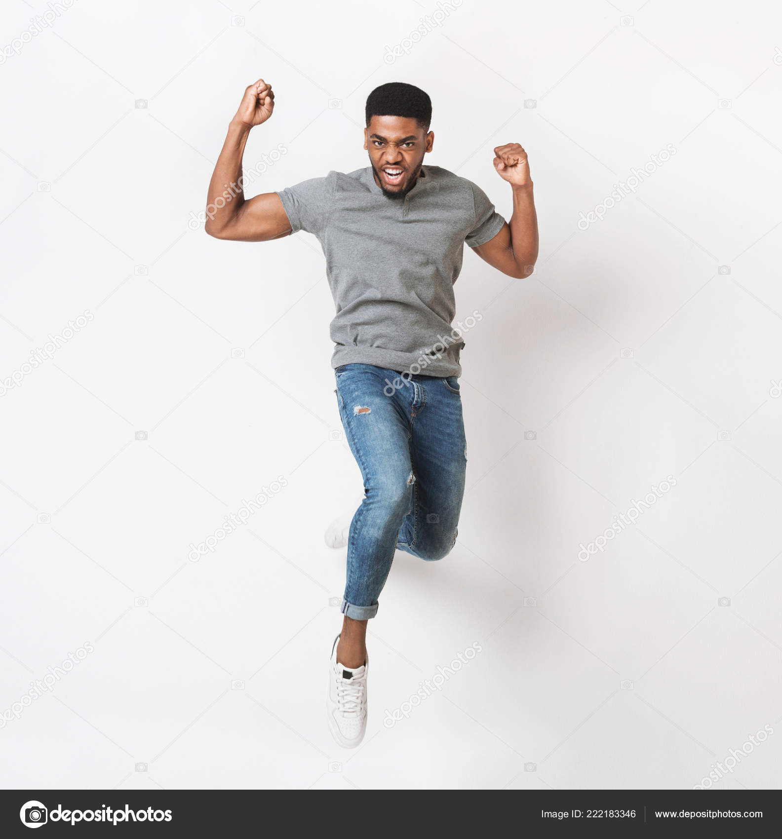 Happy Person Jumping Black And White Happy Person Jumping Black And White