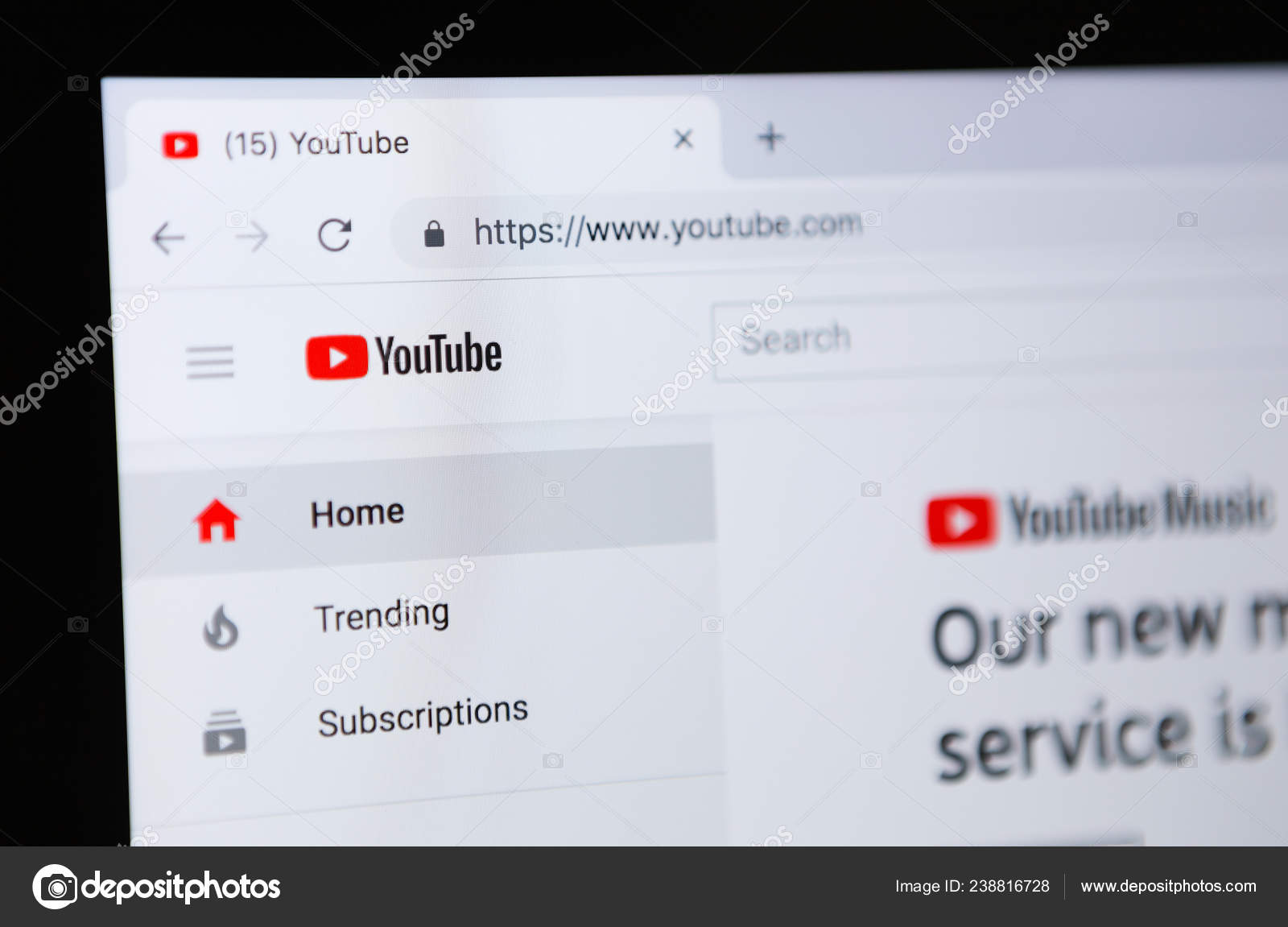 Youtube video service on computer screen close-up. — Stock Editorial ...