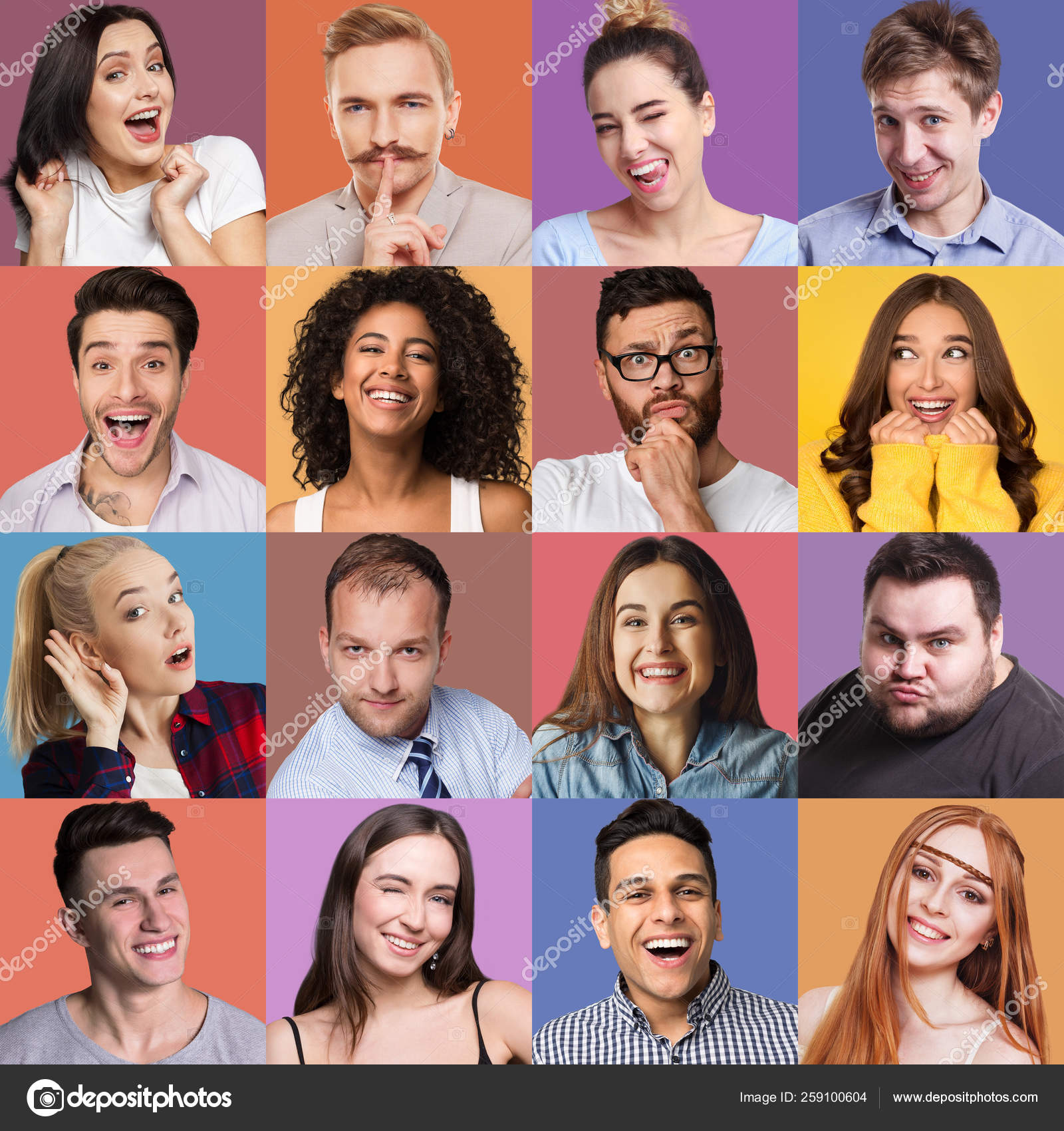 Different emotions collage. Stock Photo by ©Milkos 259100604