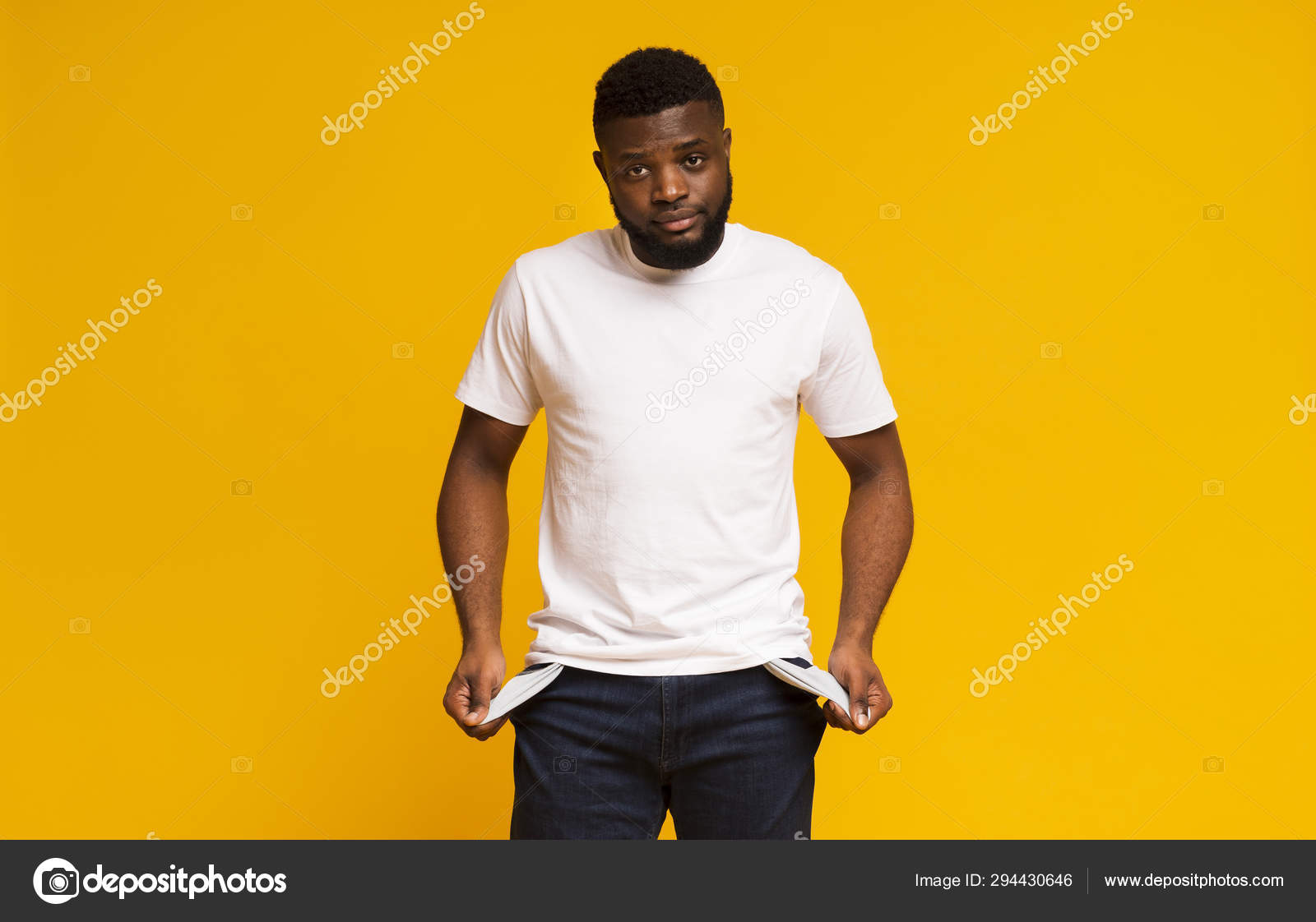 Black Man Empty Pockets