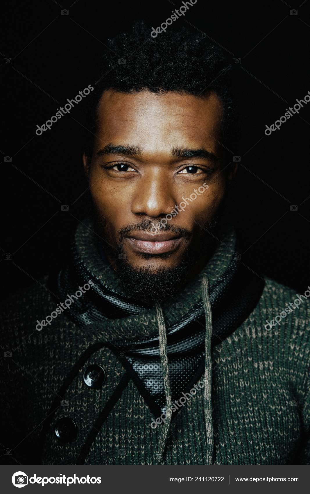 Studio Portrait Handsome Young African American Man Stock Photo by ...