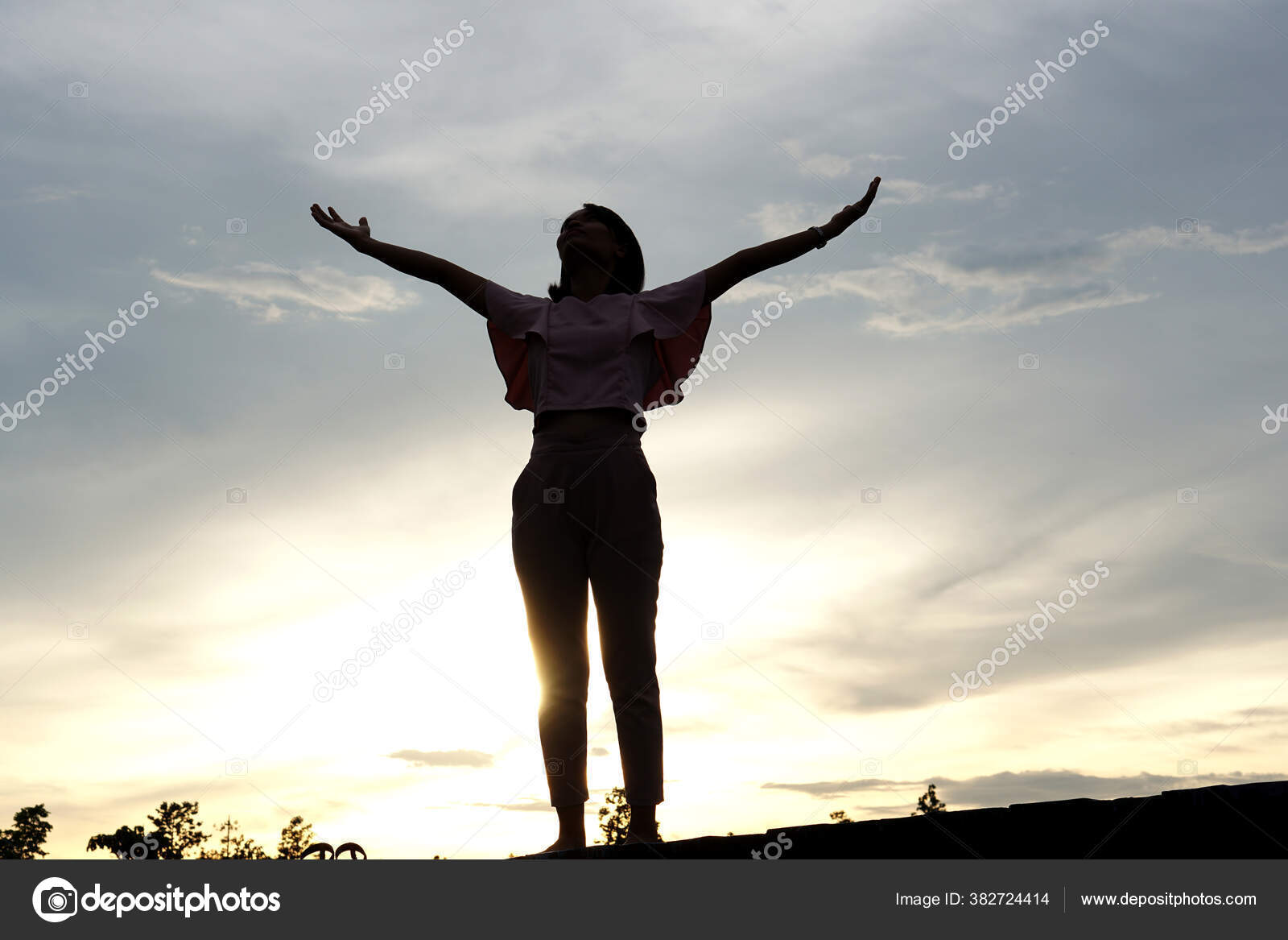 Hands In The Air Silhouette