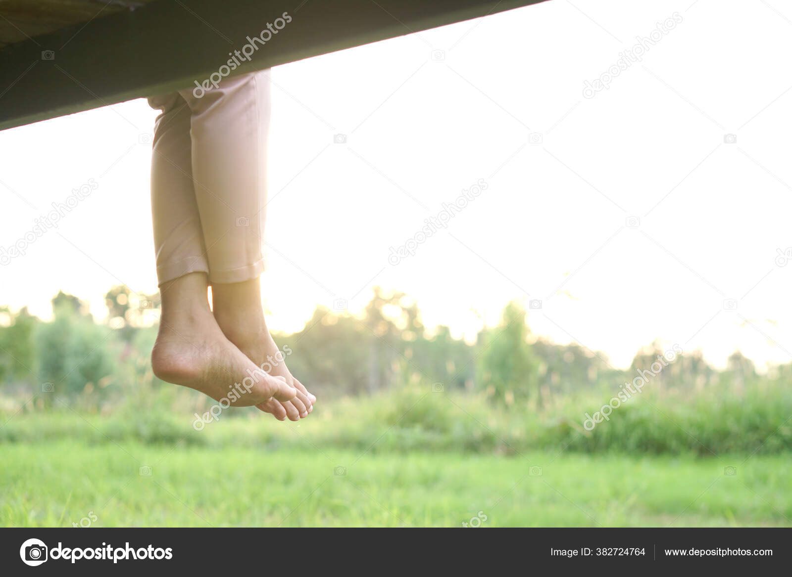 Woman's Feet Lower Bridge — Stock Photo © buraratn #382724764