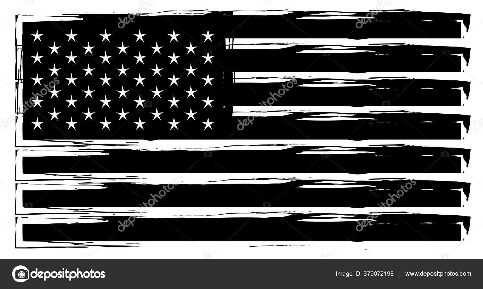 Gray Scale American Flag