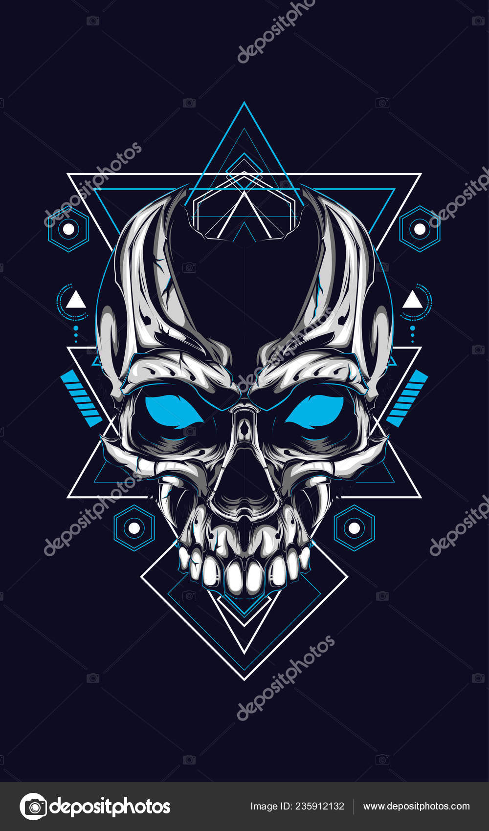 Skull Sacred Geometry Illustration — Stock Photo © secondsyndicate ...