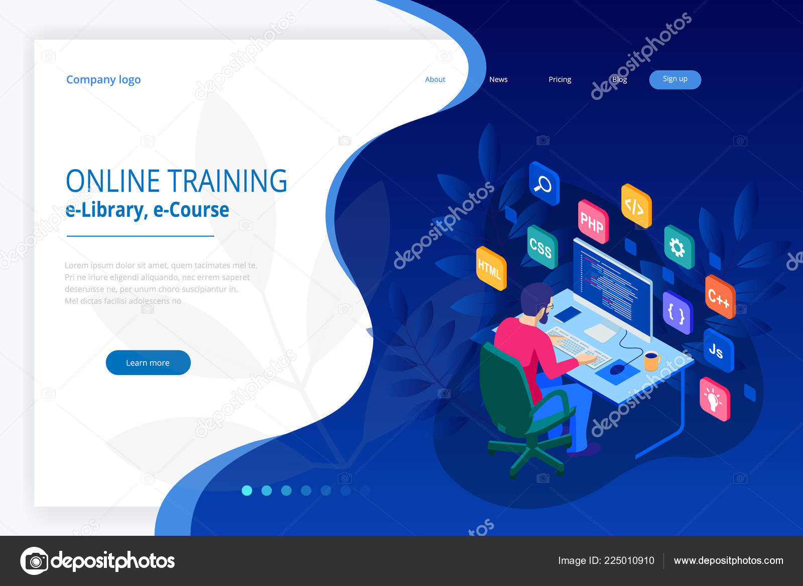 Isometric Programmer Coding New Project Web Developer Programming Concept Landing Page Or