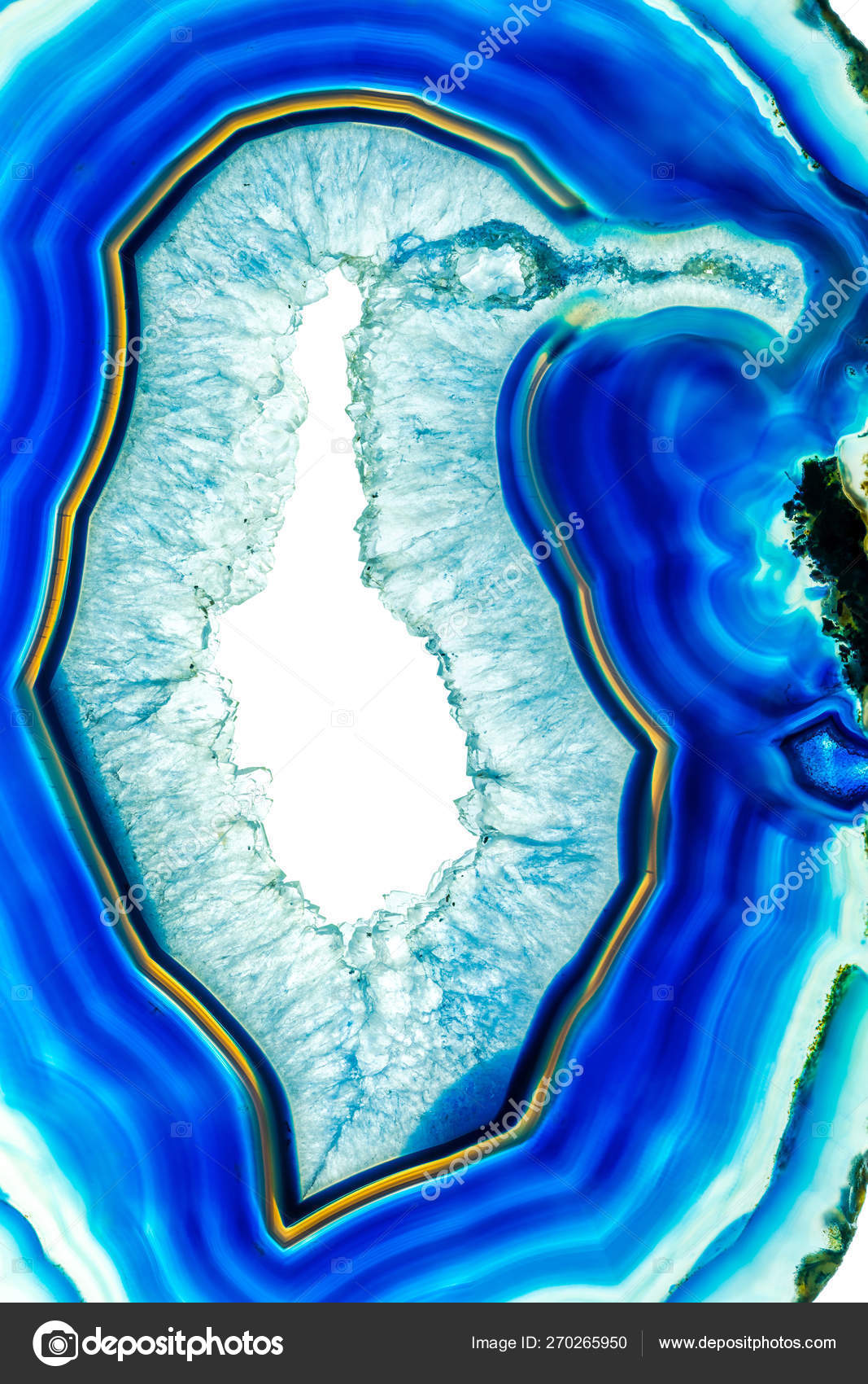 Agate Stone Natural Bird Pattern Isolated White Background — Stock ...