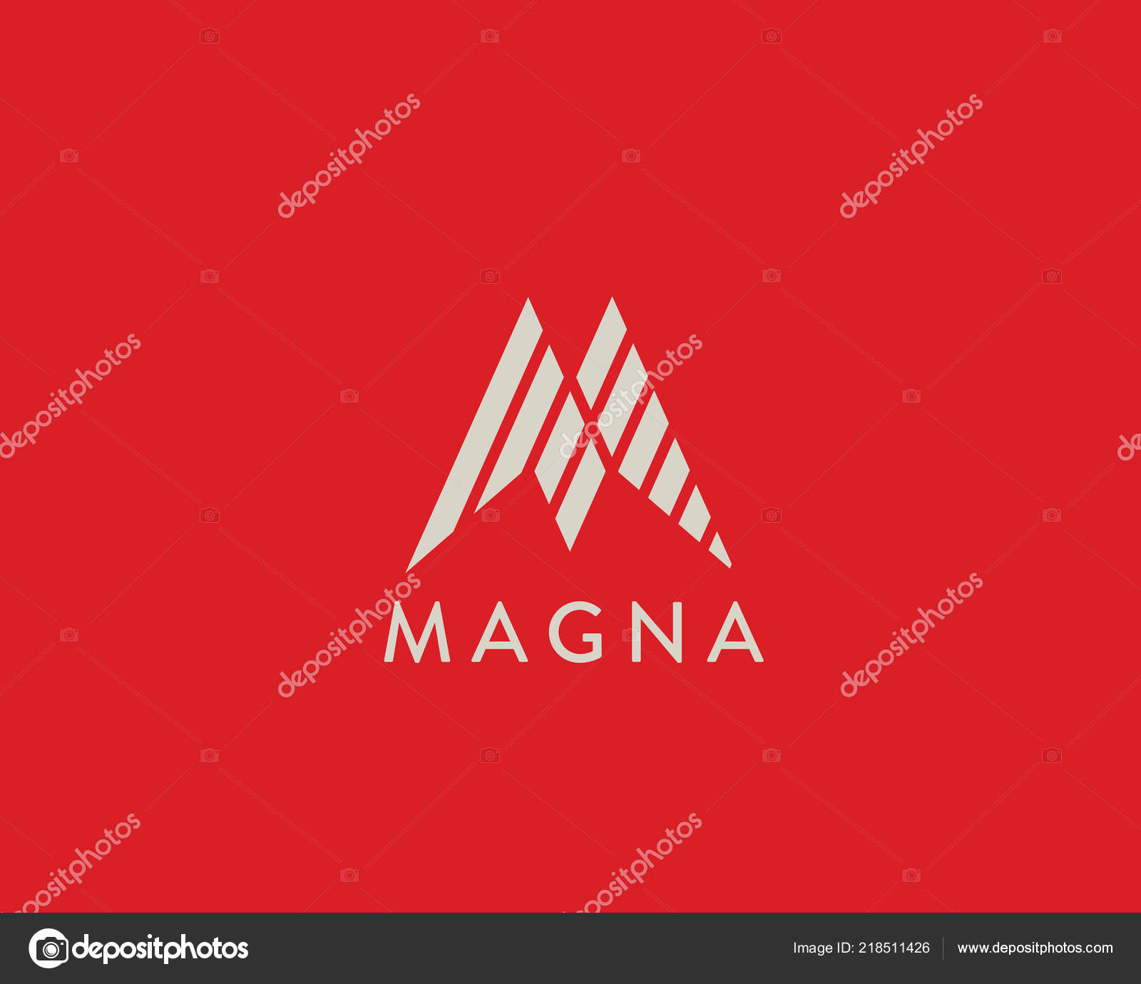 Letter M logo design. Summit mount nature vector logo. Stock Vector by ...