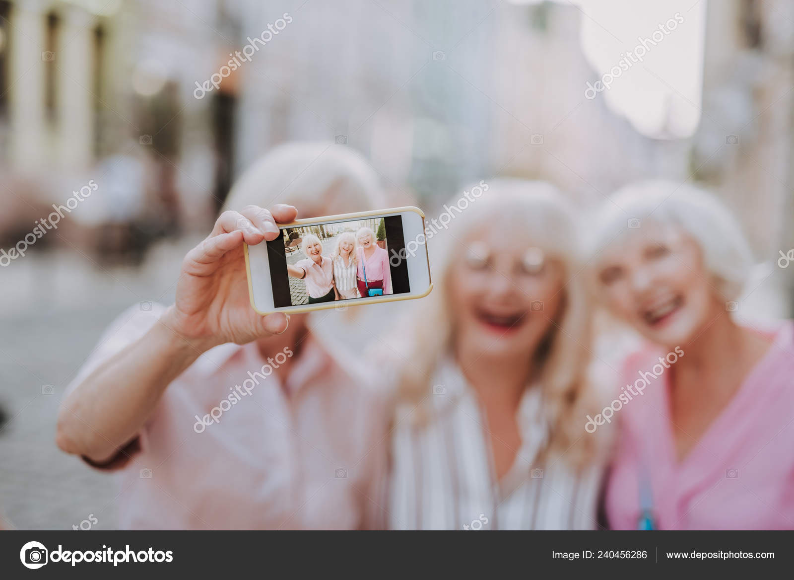 Three old ladies making a pretty photo Stock Photo by ©iakovenko123 ...