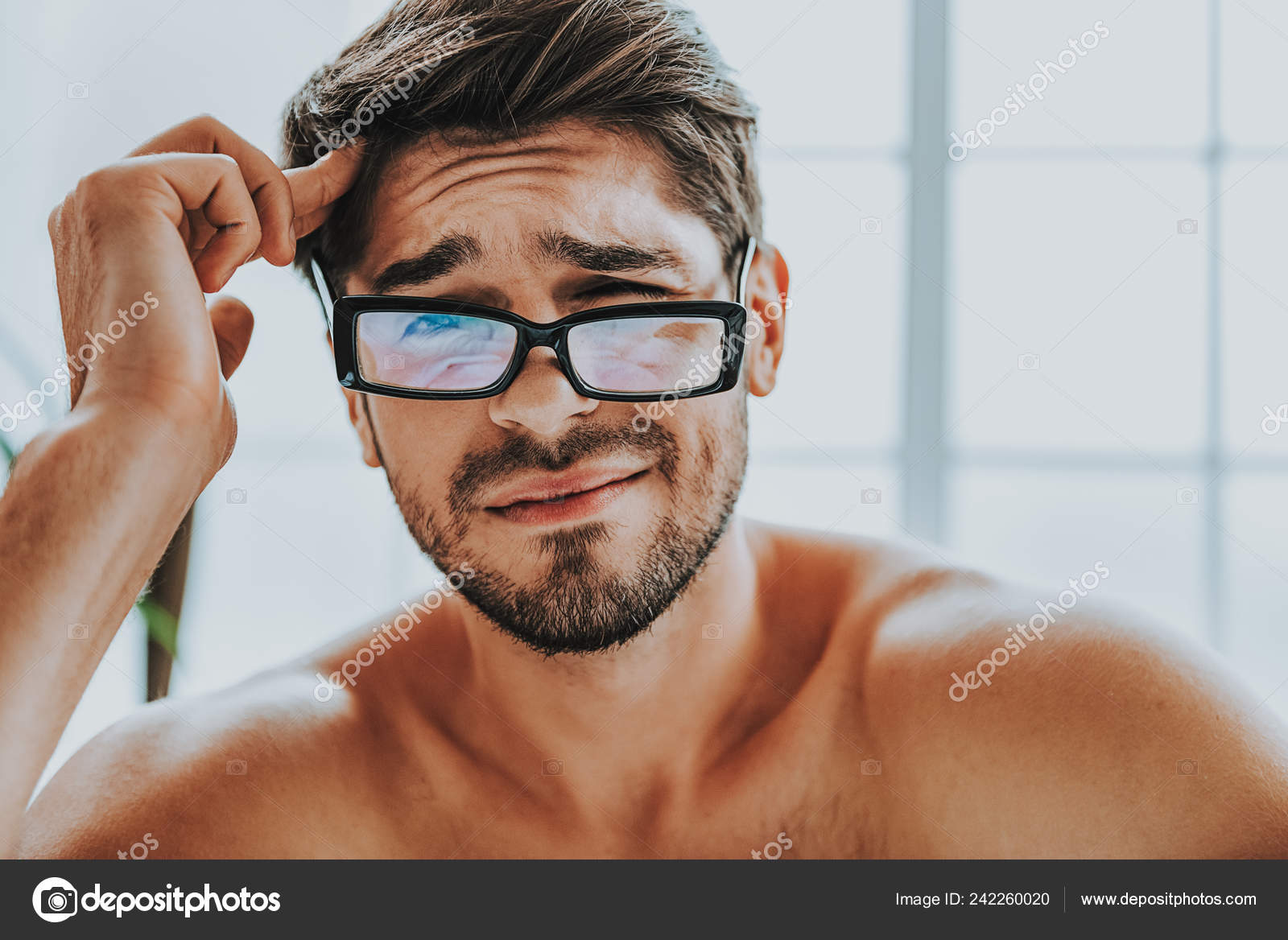 Upset young guy refusing to wake up early — Stock Photo © iakovenko123 ...