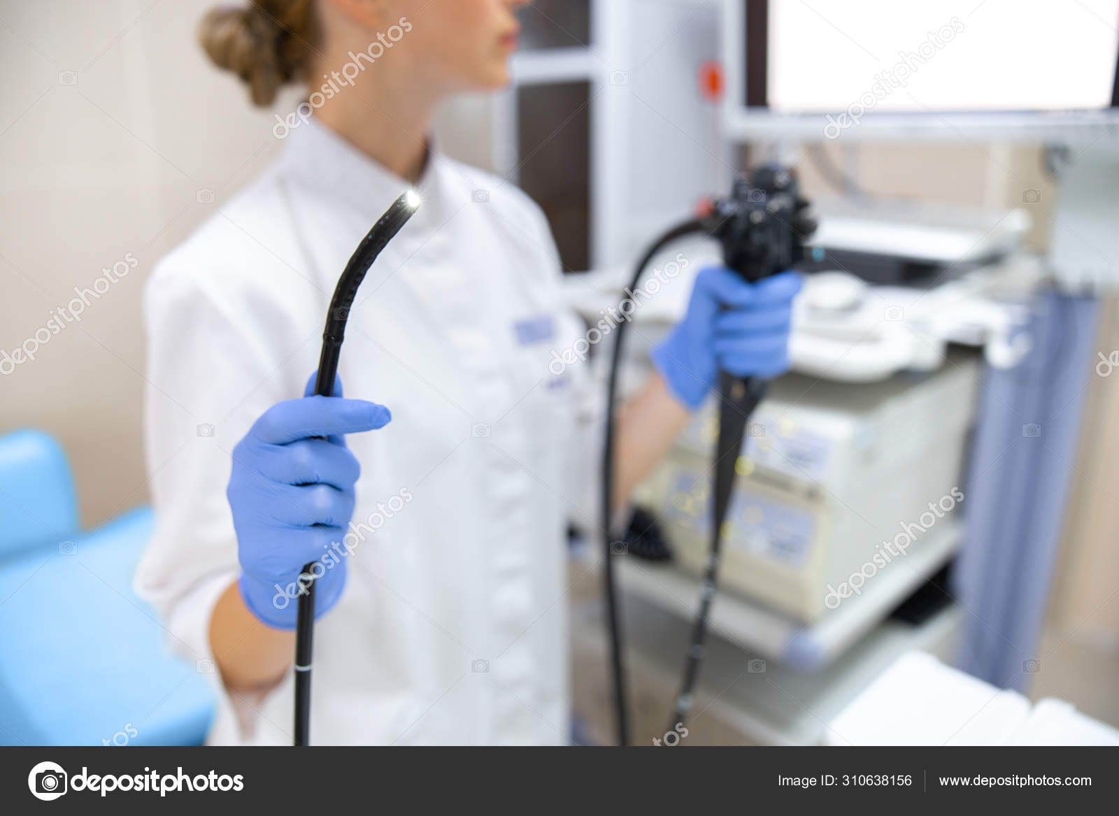 Doctor is using endoscopy machine stock photo Stock Photo by ...