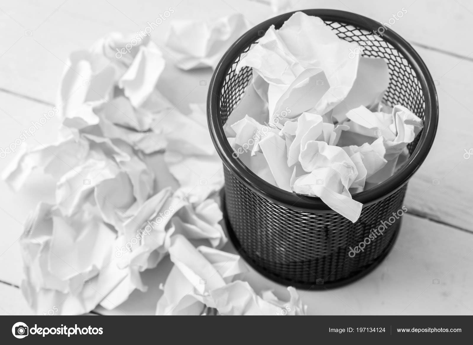 Crumpled Paper Trash Can Recycle — Stock Photo © assumption111 #197134124