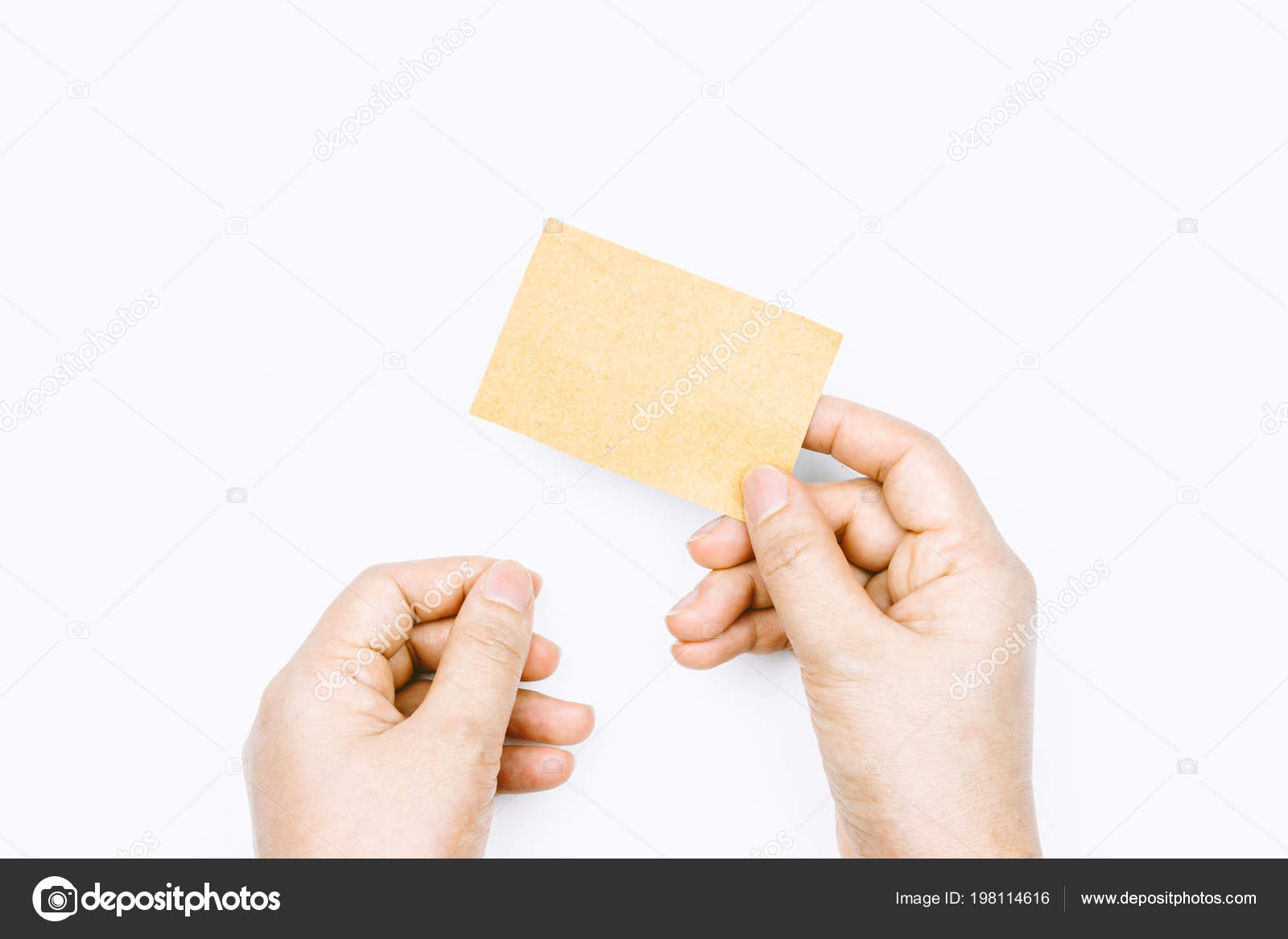 Hand Holding Paper White Background Stock Photo by ©assumption111 198114616