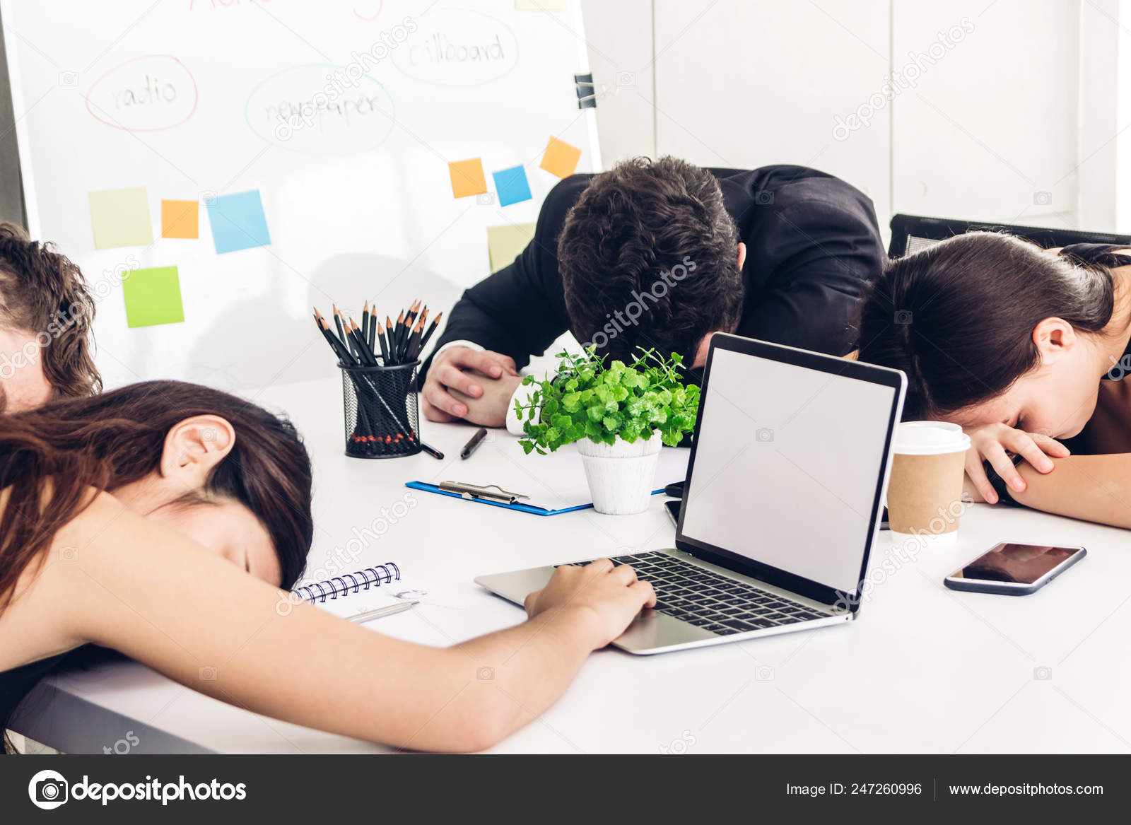 Group Meeting People Asleep