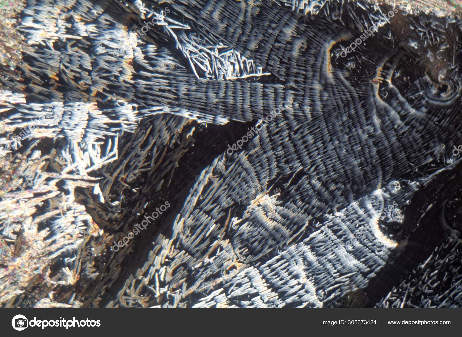 Crystals of potassium nitrate under the microscope ⬇ Stock Photo, Image ...