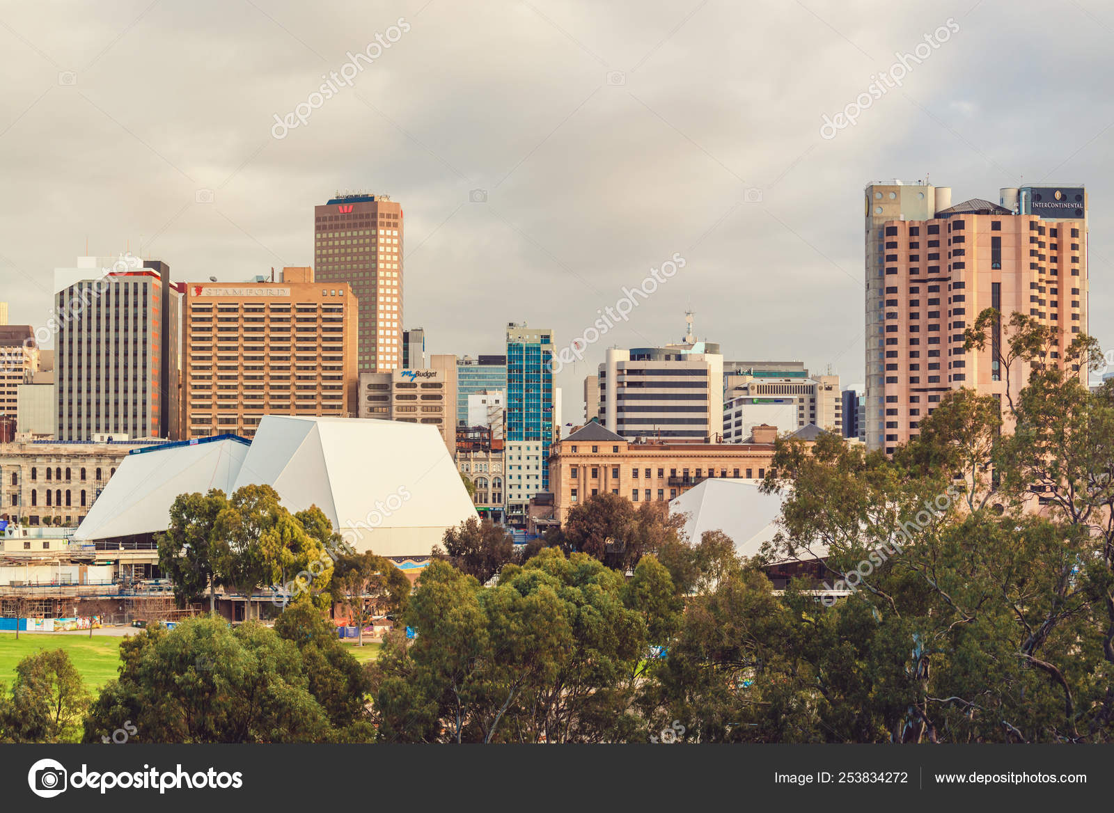 Adelaide city skyline view — Stock Editorial Photo © moisseyev #253834272