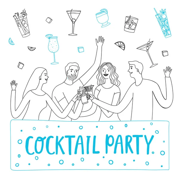 Cocktail party people Vector Art Stock Images | Depositphotos