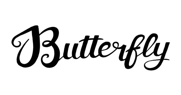 Butterfly Lettering Illustration Vector Lettering Illustration ...