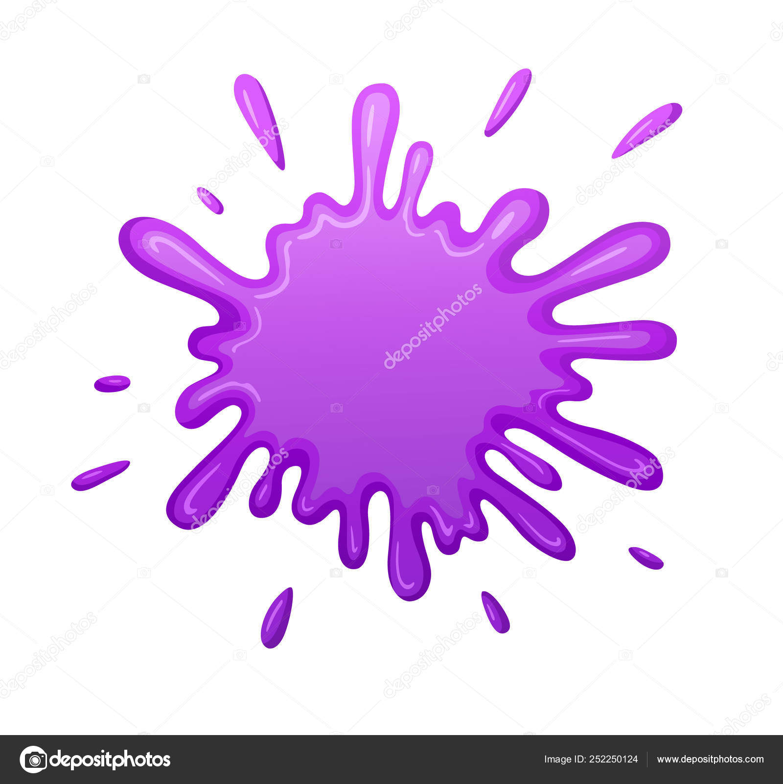 Cartoon Purple Volume Blot Base Sticker Comic Bubble Speech Other Stock ...