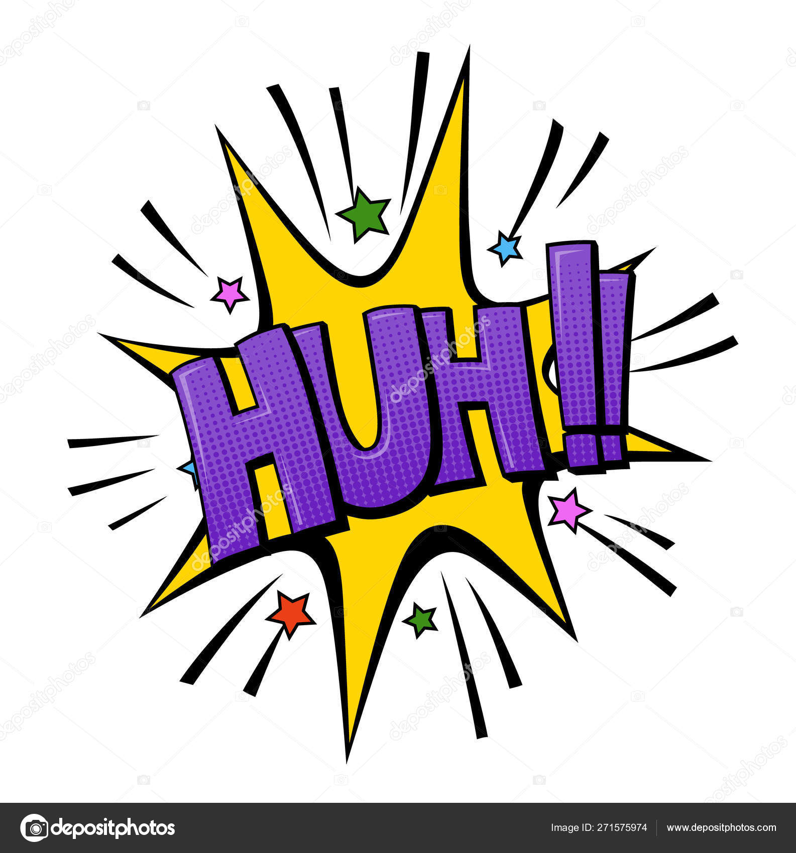 Huh Comic Text Speech Bubble Lettering Pop Art Chat Exclamation Stock ...