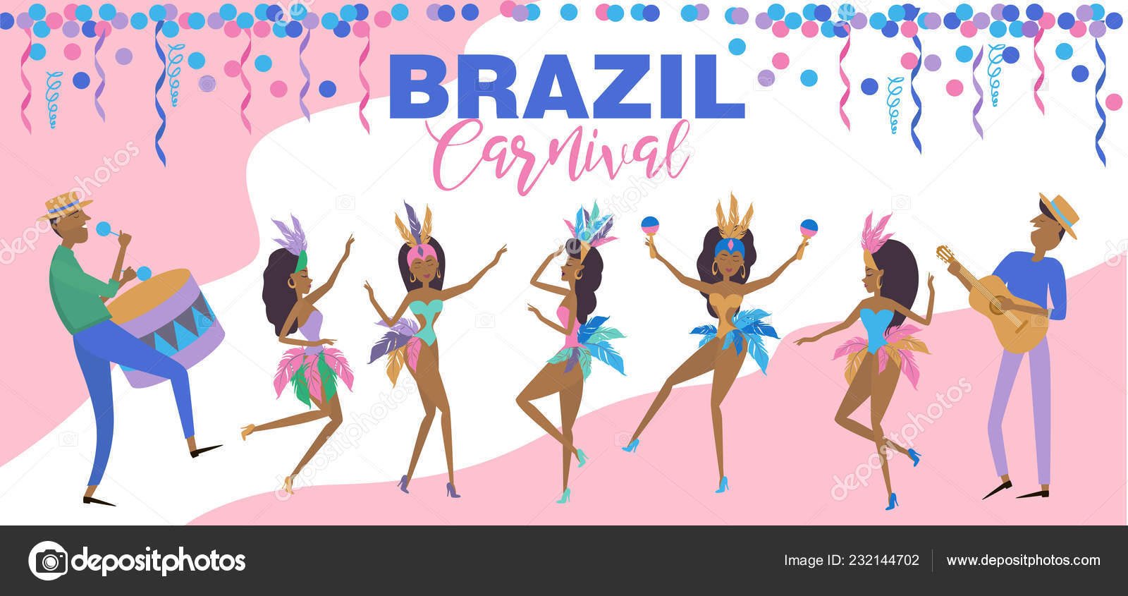 Brazil Carnival Poster Template Brazilian Samba Dancer Carnival Rio ...