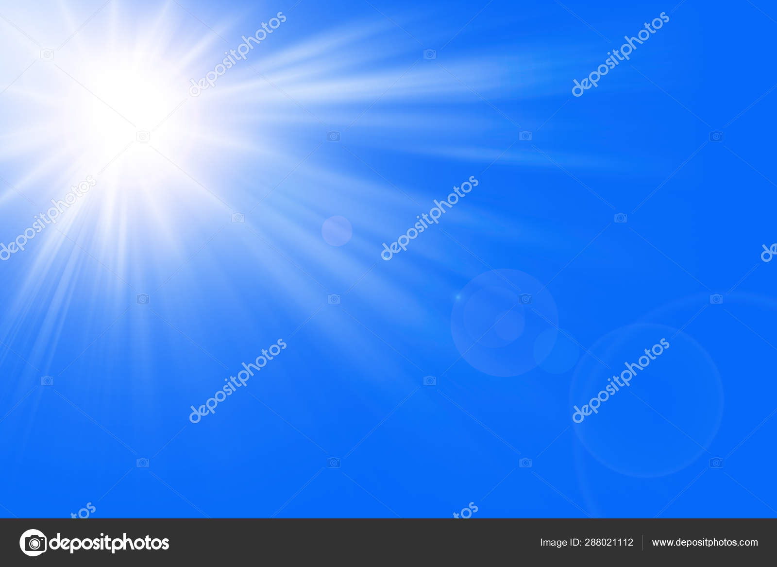 Sun Rays Blue Sky Paradise — Stock Photo © oraziopuccio #288021112