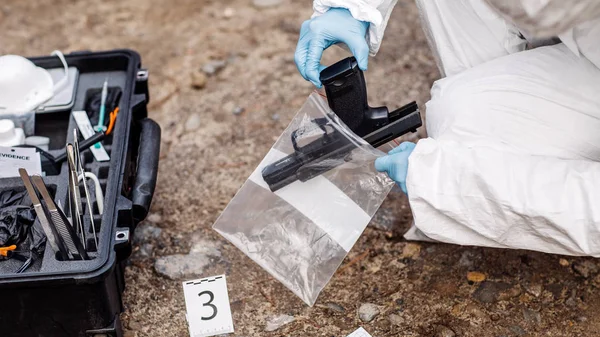 Crime scene investigation - collecting evidence Stock Photo by ...