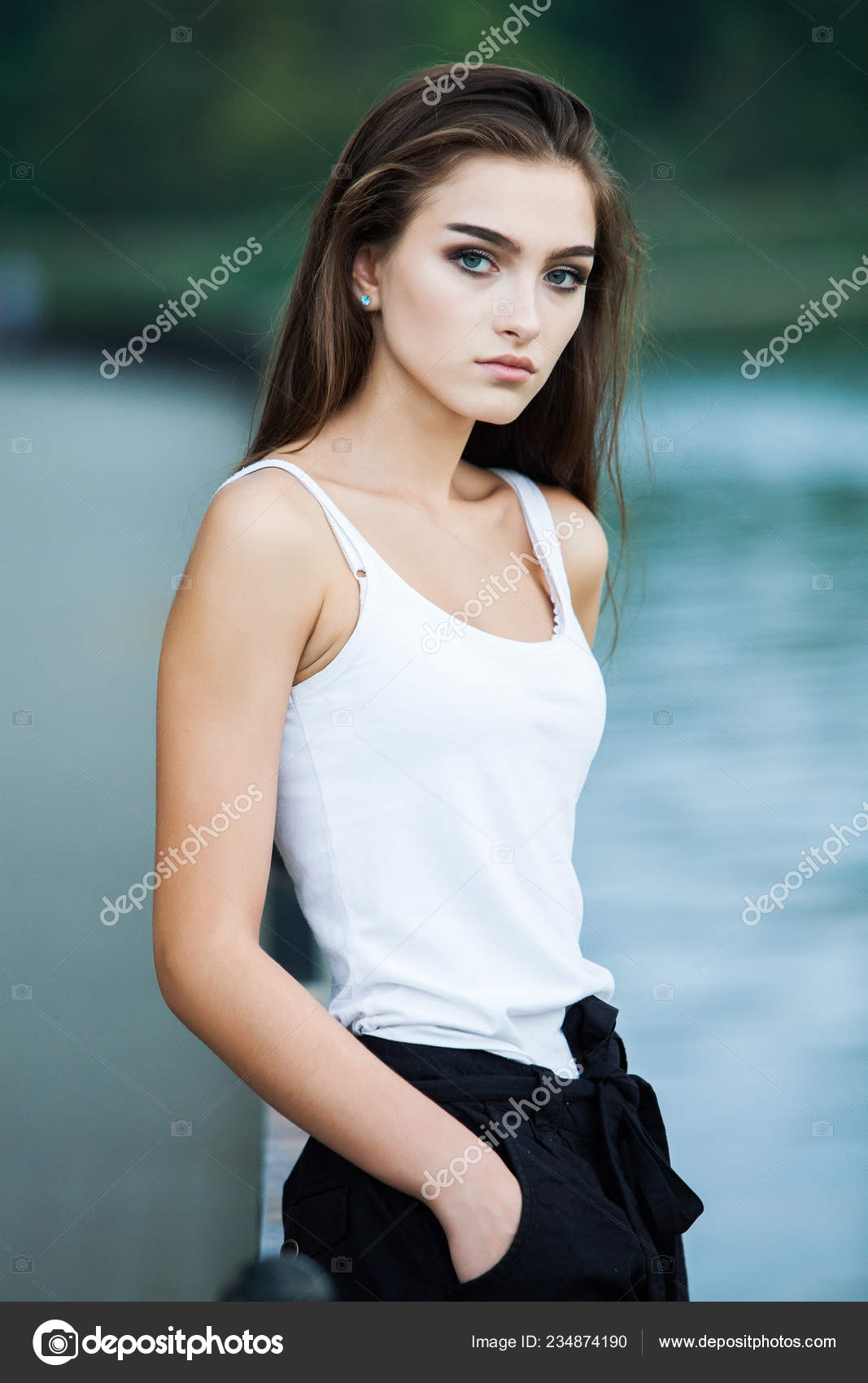 Beautiful Woman Face Portrait Beauty Skin Care Concept Fashion Beauty