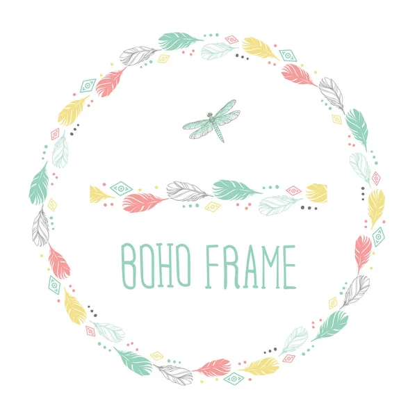Boho circle border Vector Art Stock Images | Depositphotos
